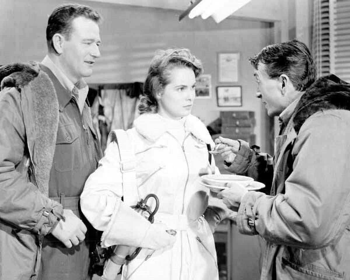 Jet Pilot Paul Fix offers soup to Janet Leigh John Wayne 8x10 inch ...