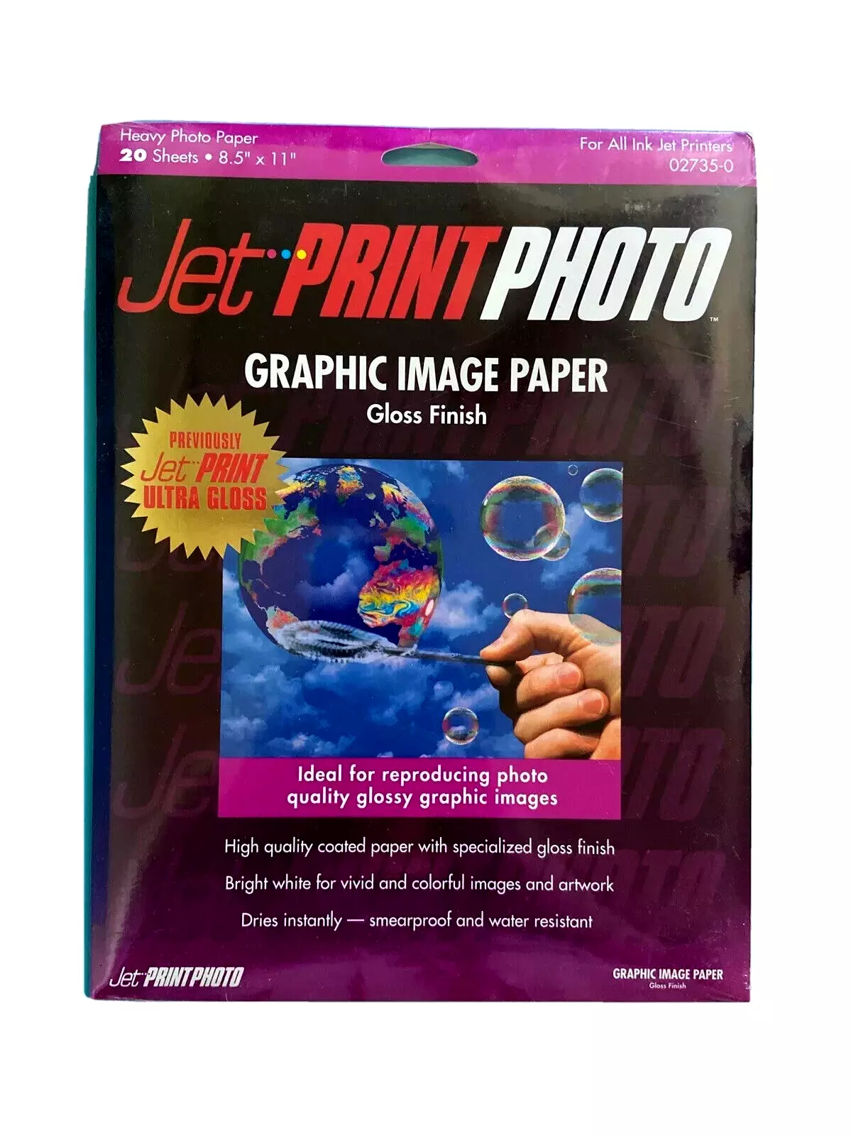 Jet Print Photo Graphic Heavy Image Paper Gloss Finish Heavy 8.5” X 11 ...