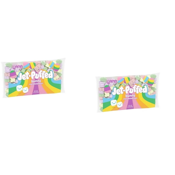 Jet-Puffed Easter Bunny Shaped Marshmallows 8oz - 2 bags - Walmart.com