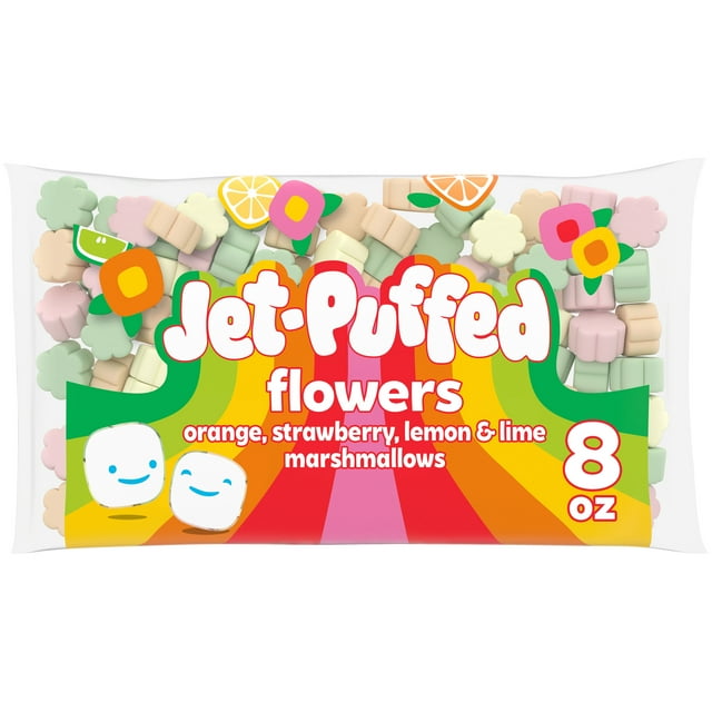Jet-Puffed Strawberry Colored Flowers Marshmallows, 8 oz Bag - Walmart.com