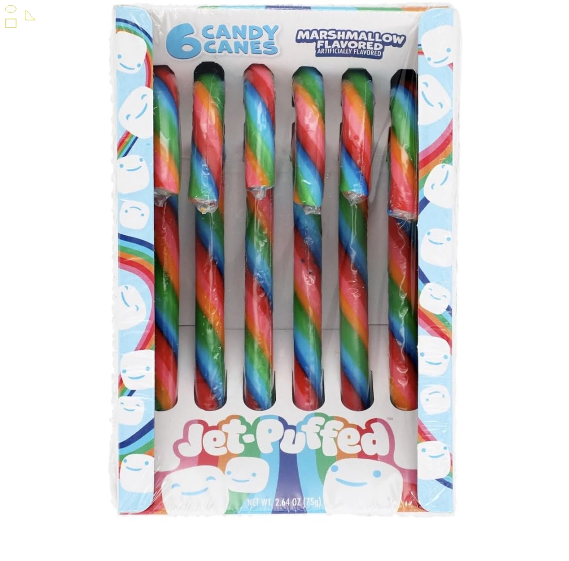 Jet-Puffed Marshmellow Candy Canes 2.64Oz Box of 6 (1) - Walmart.com