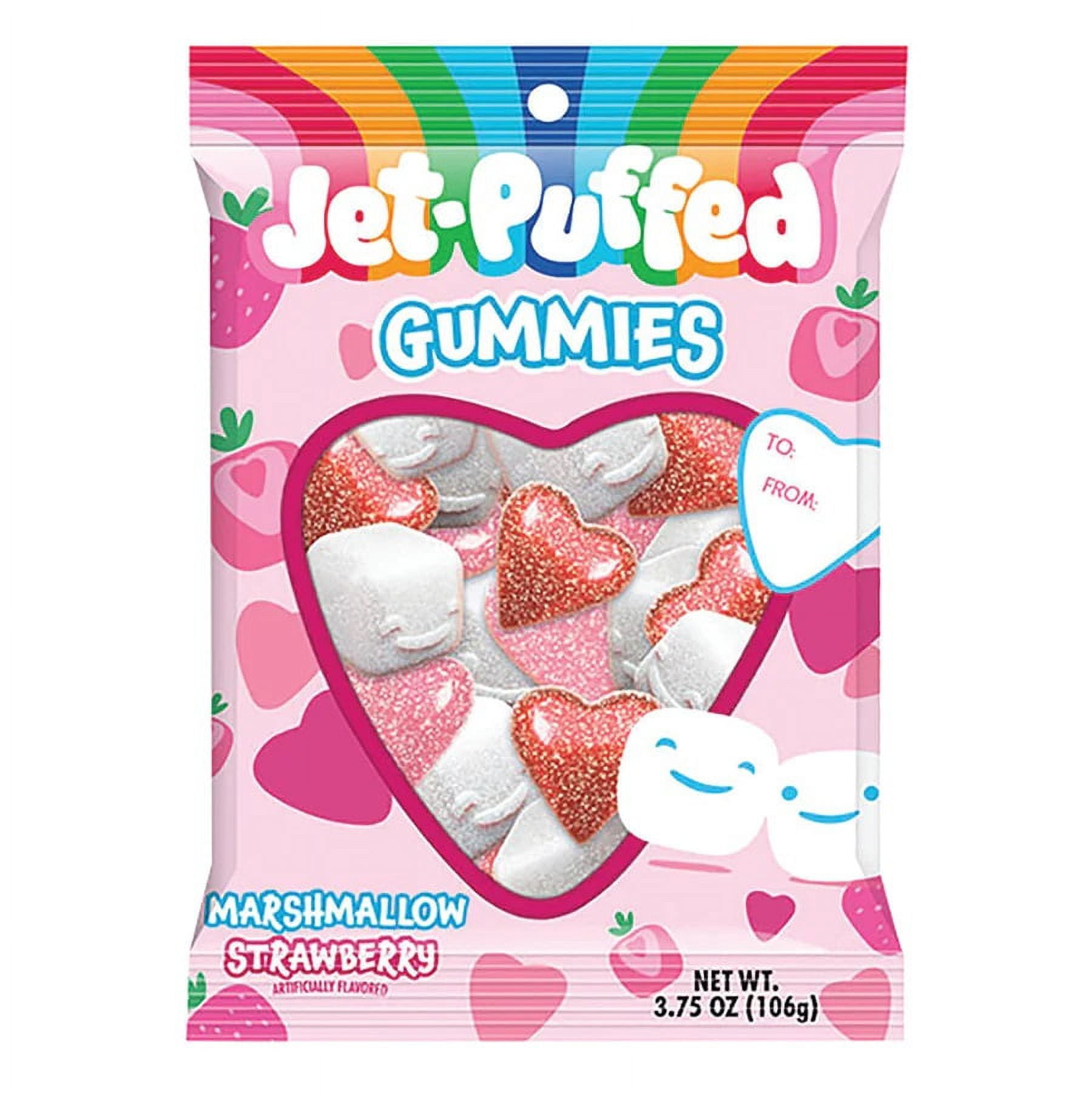 Jet Puffed Valentine's Day Strawberry Marshmallow Gummies, 106g/3.75 oz ...