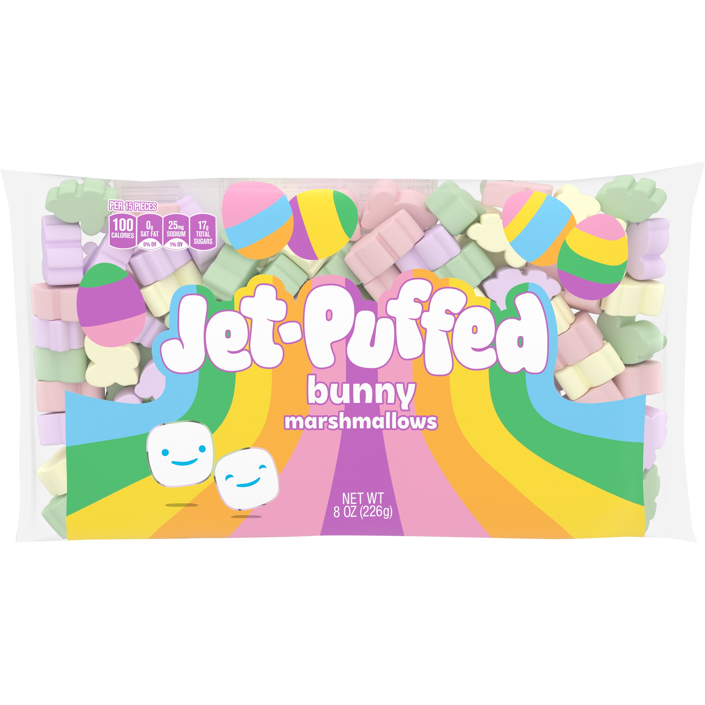 Jet-Puffed Vanilla Bunny Shaped Easter Spring Mallows Marshmallows, 8 ...