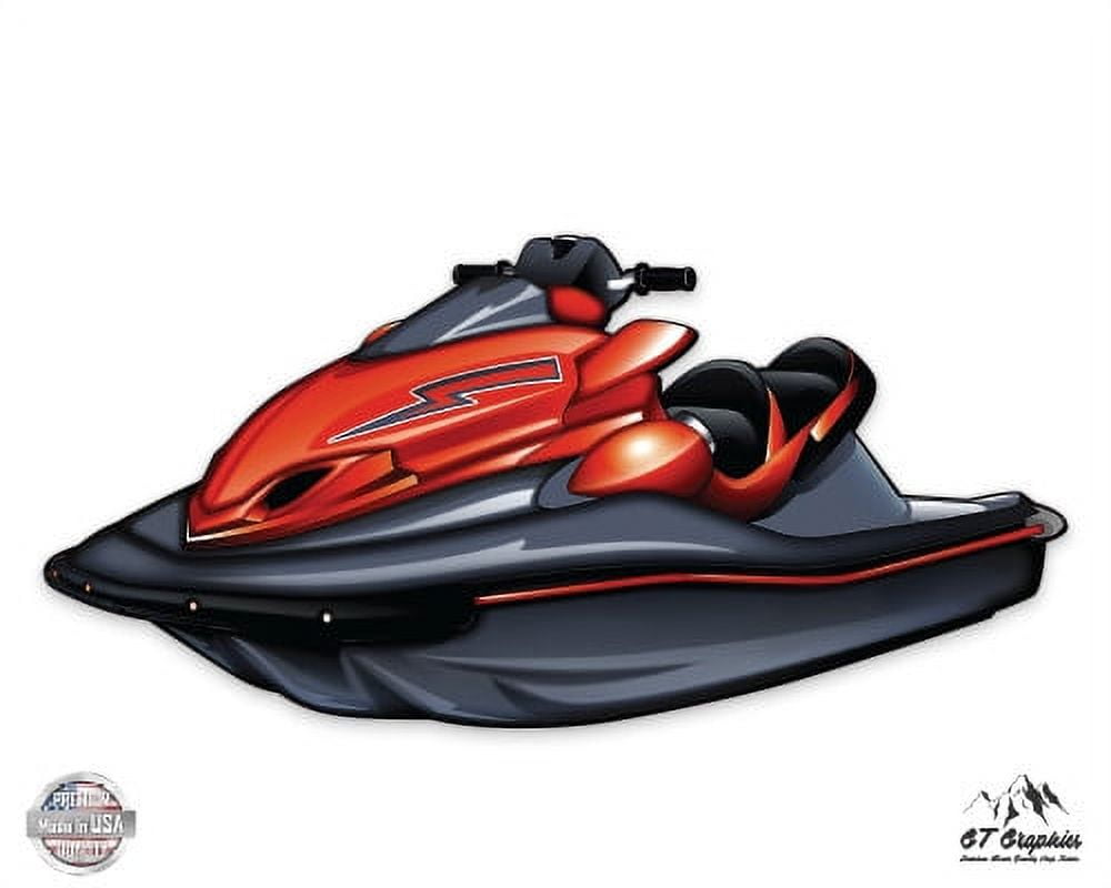 Jet Ski - 12" Vinyl Sticker Waterproof Decal - Walmart.com