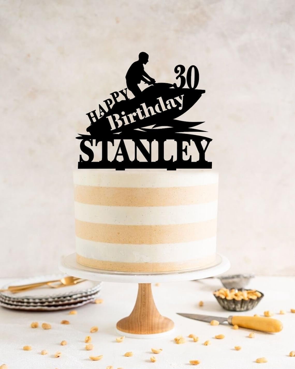 Jet Ski Cake Topper,Custom Jet Skiing Birthday Cake Topper,Water Sports ...