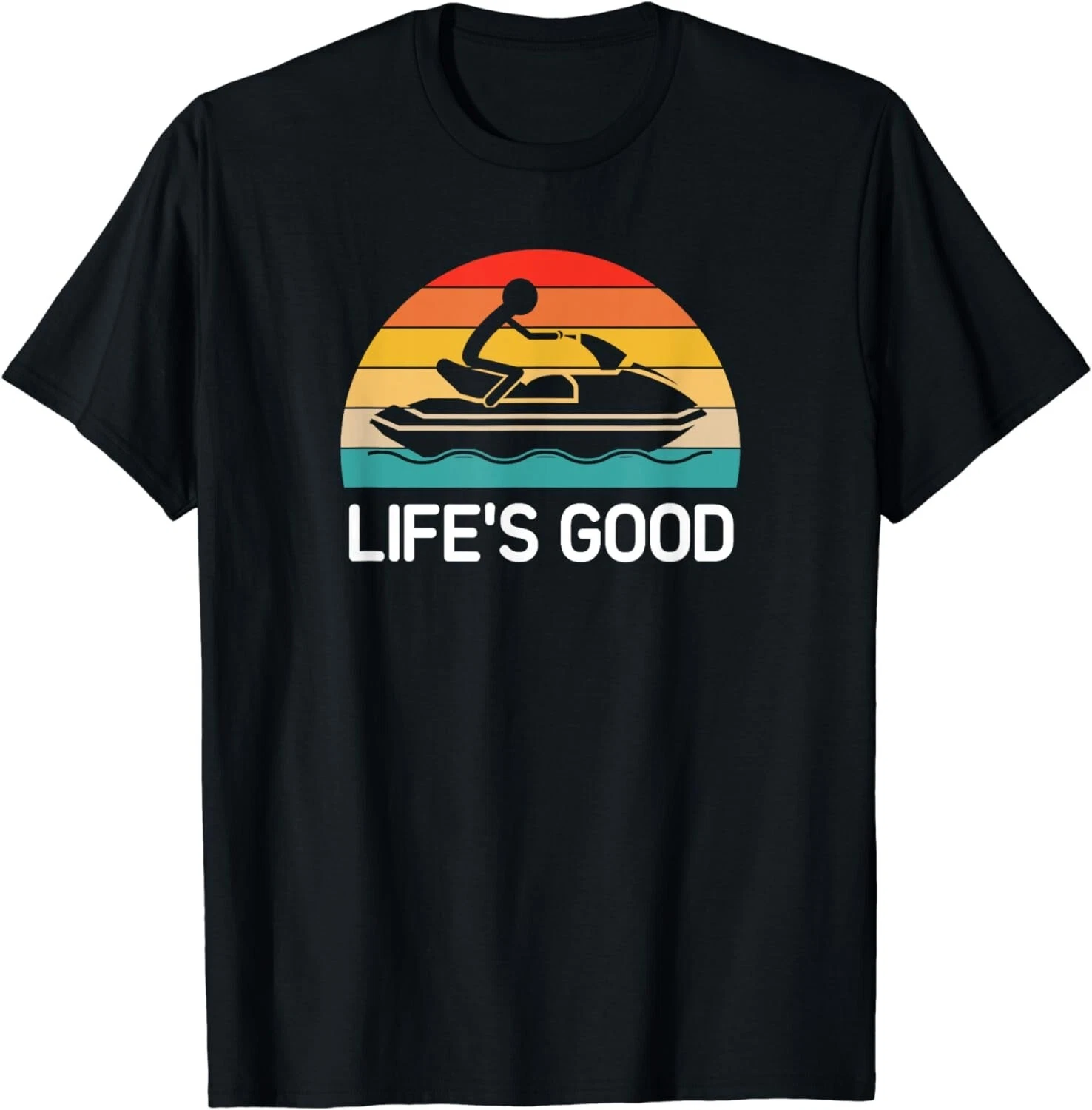 Jet Ski, Life'S Good, Life Quotes For Family Fan Unisex Royal Blue ...