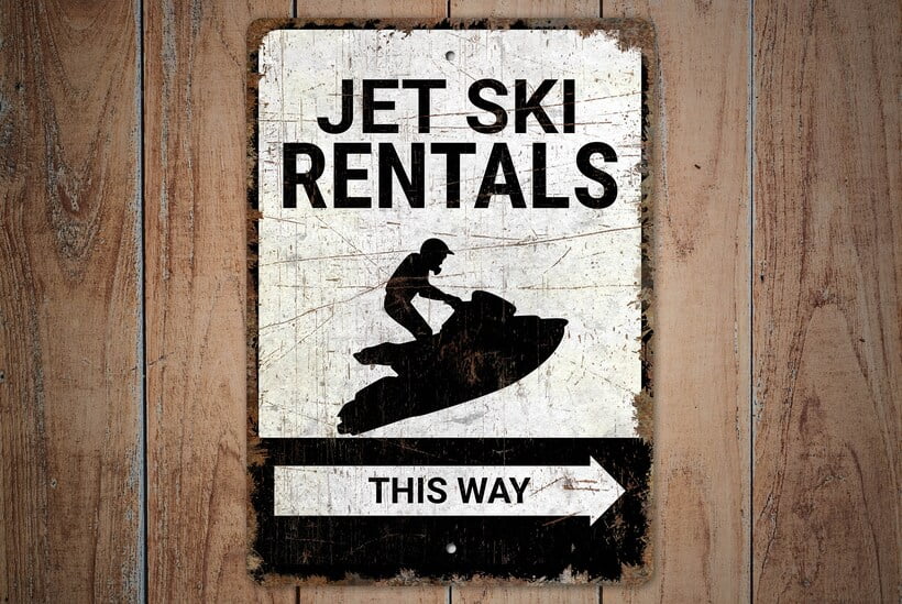 Jet Ski Rental Sign Jet Ski Rental Jet Ski Rental Decor Jet Ski Sign ...