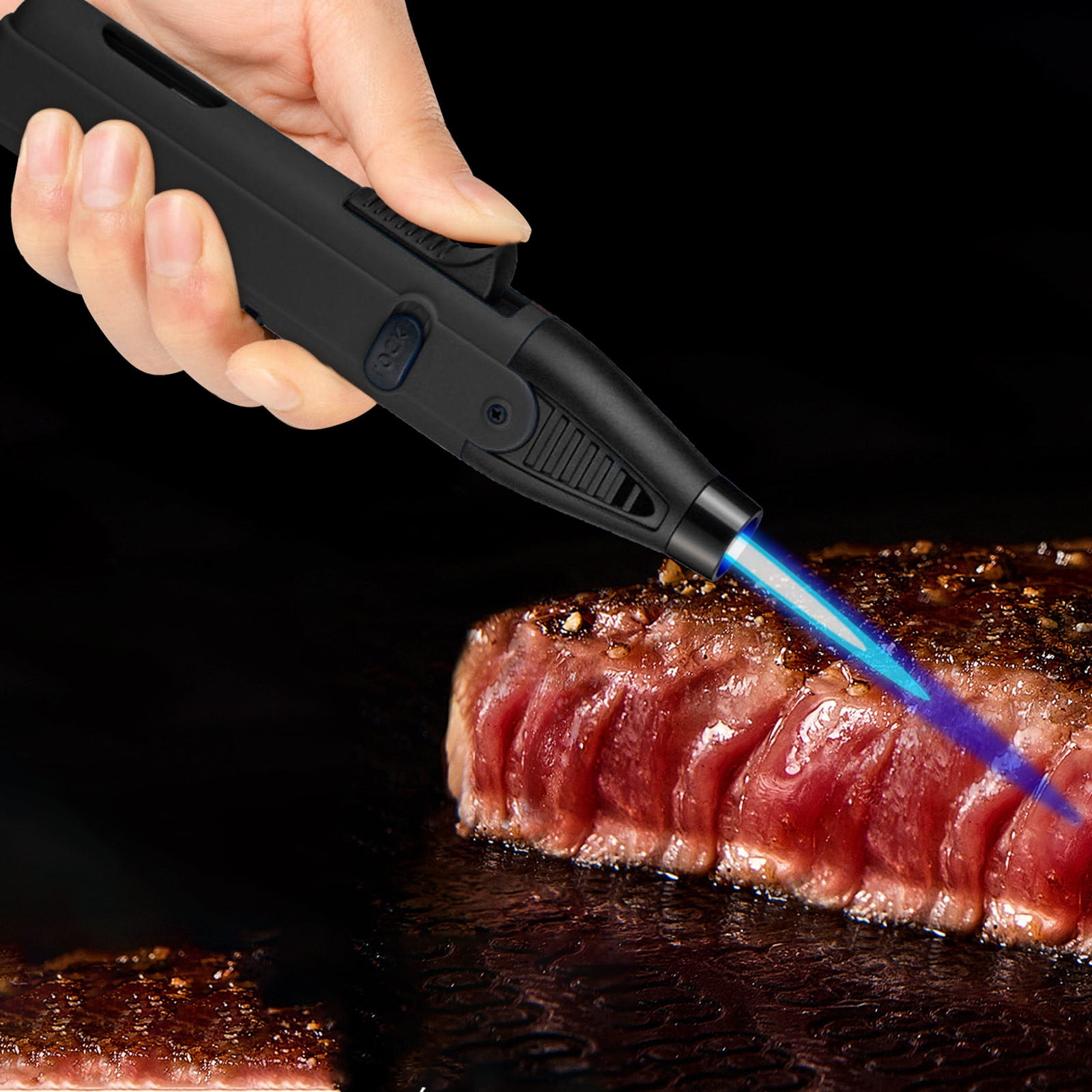 Jet Torch Butane Lighter, Bright Fire Lighter Windproof Refillable ...