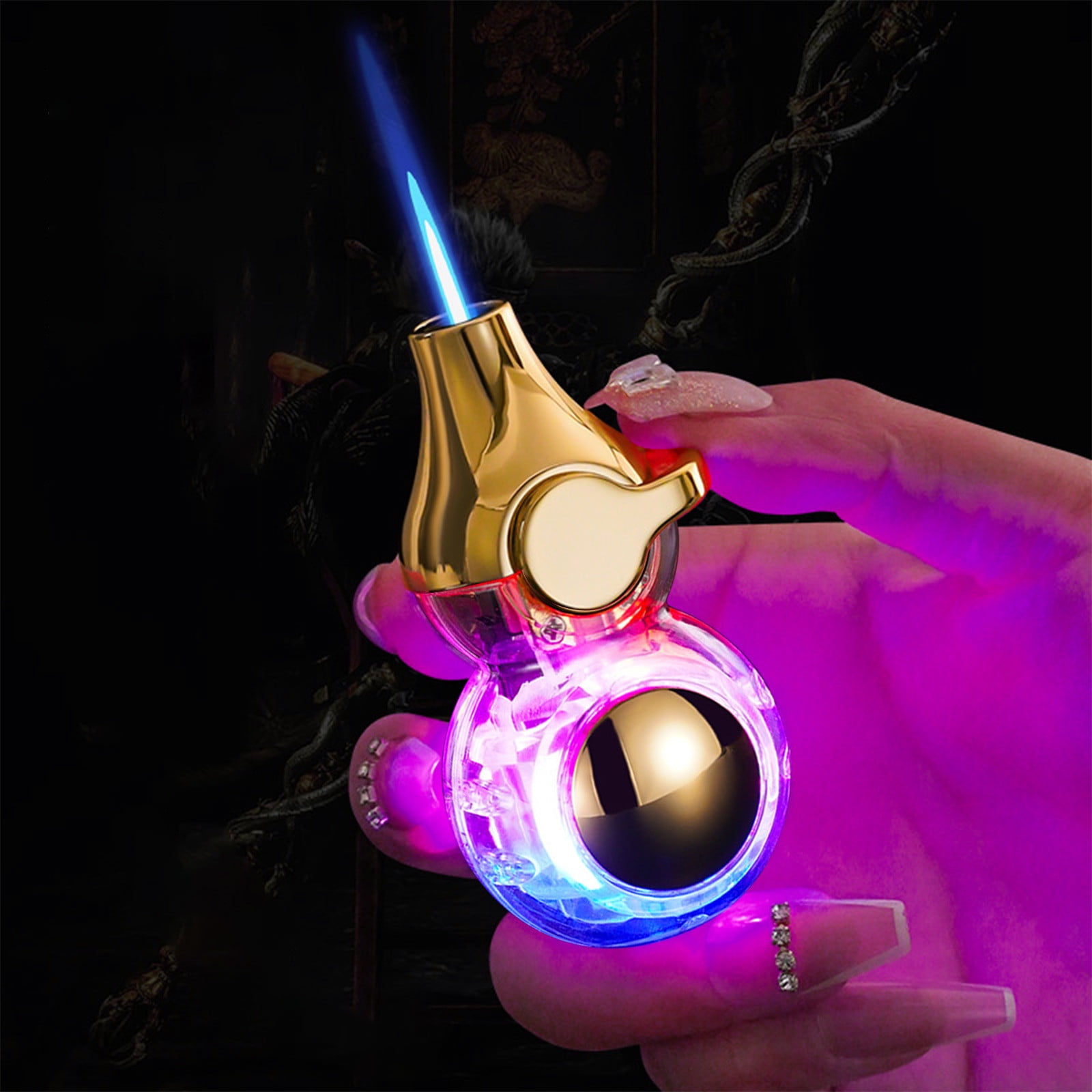 Jet Torch Lighter, Gourd-shaped Lighter, Refillable Butane Lighter ...