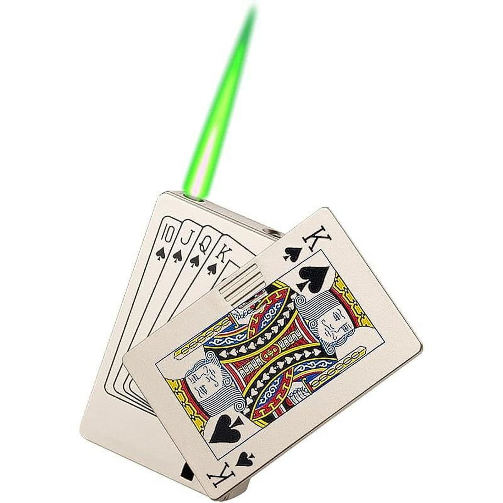 Jet Torch Lighter, Green Flame Ace Card Lighter, Refillable Butane ...