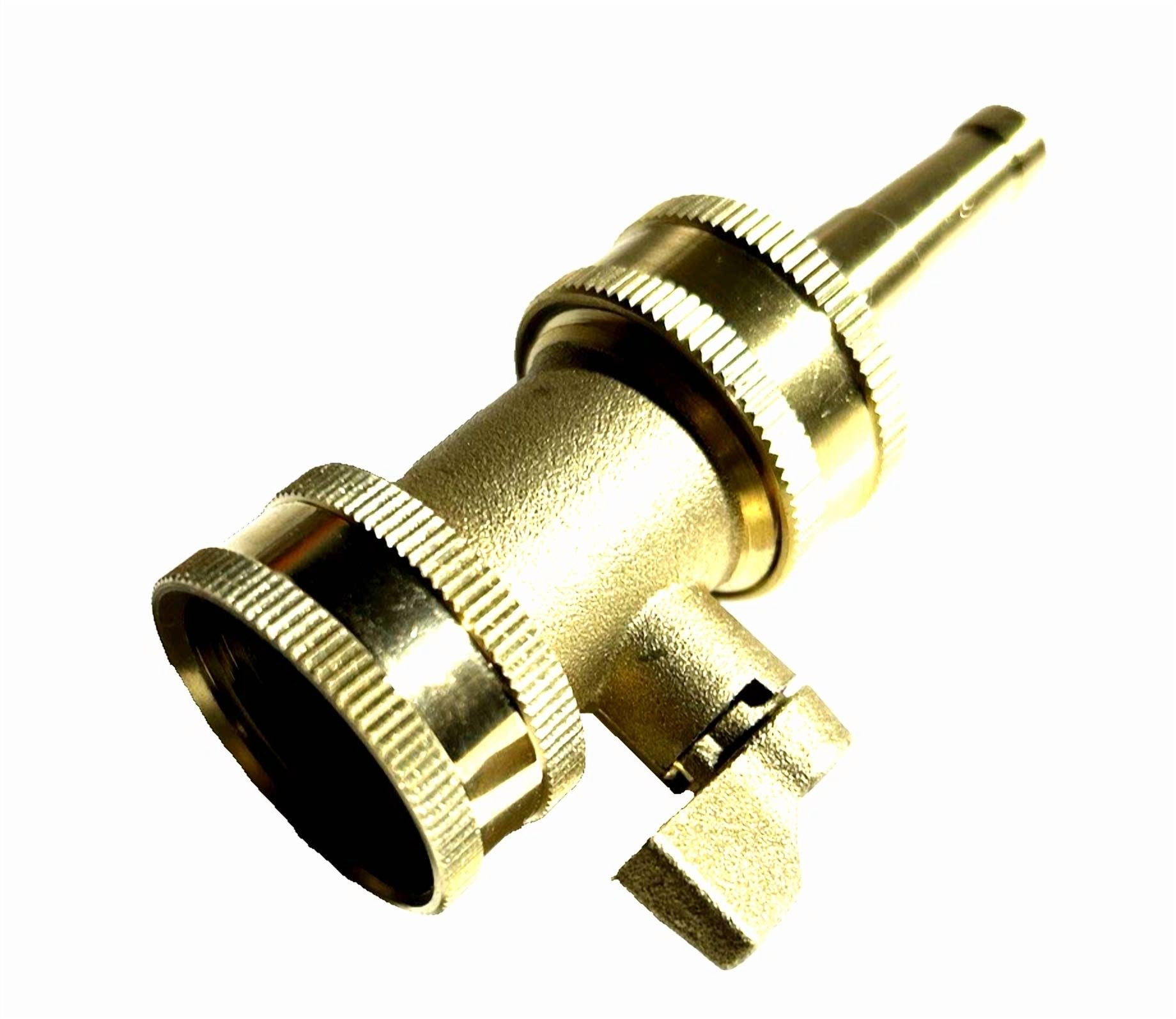 Jet Water Hose Sweeper Sprayer Nozzle Solid Brass With Shut Off Valve 3 ...