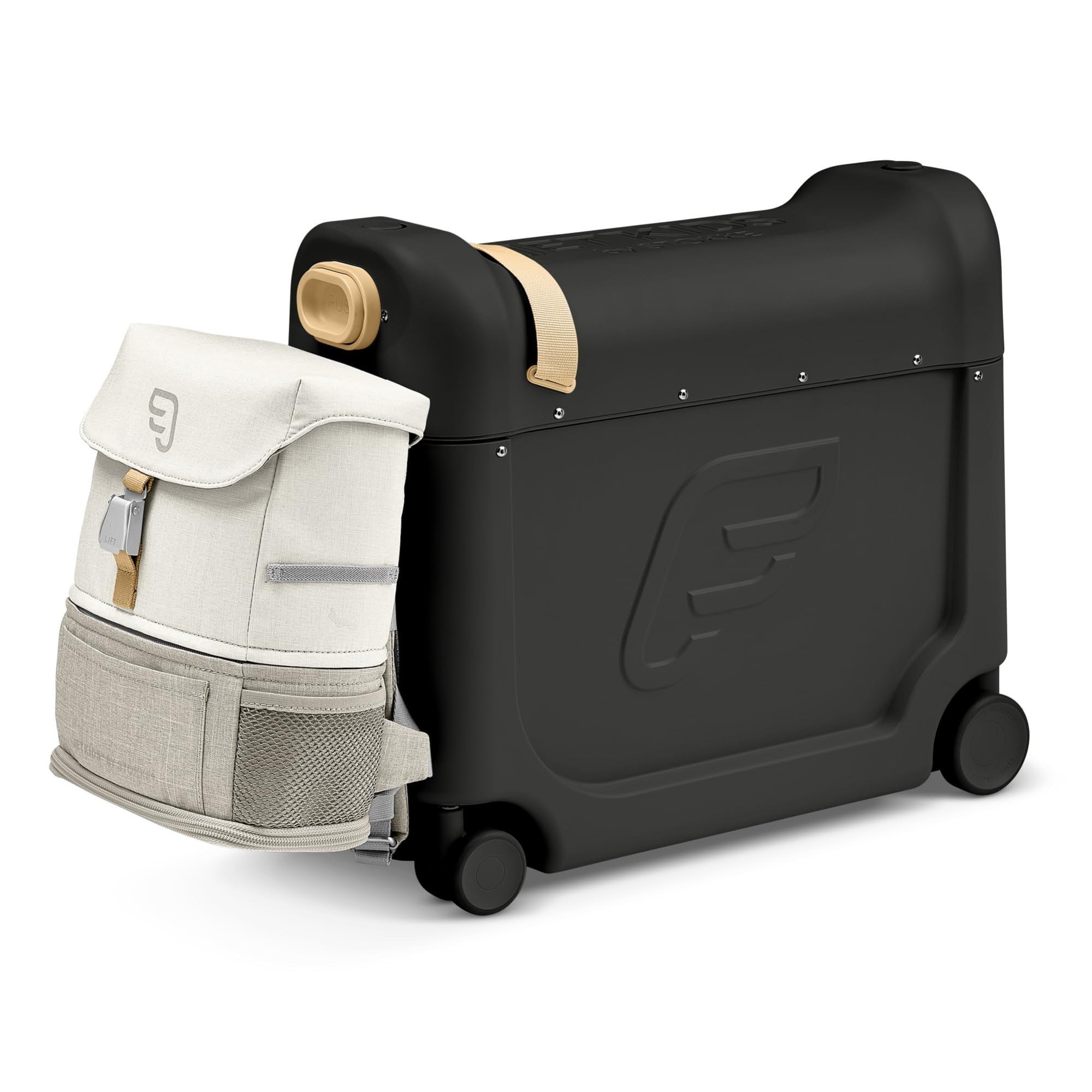 JetKids by Stokke Travel Bundle, Black - Includes Kid’s Ride-On ...