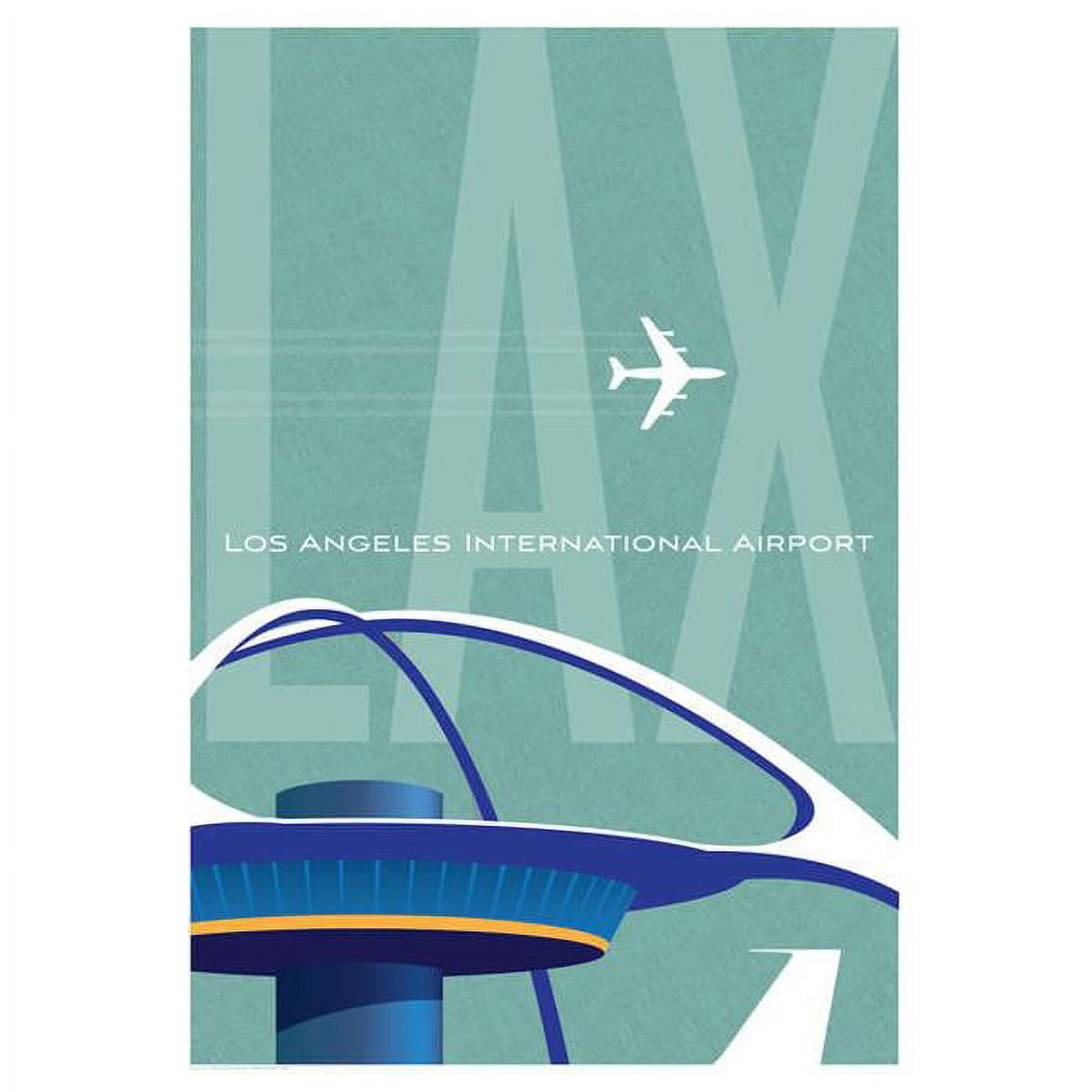 Jetage Aviation Art JA023 14 x 20 in. Lax Los Angeles Airport Poster ...