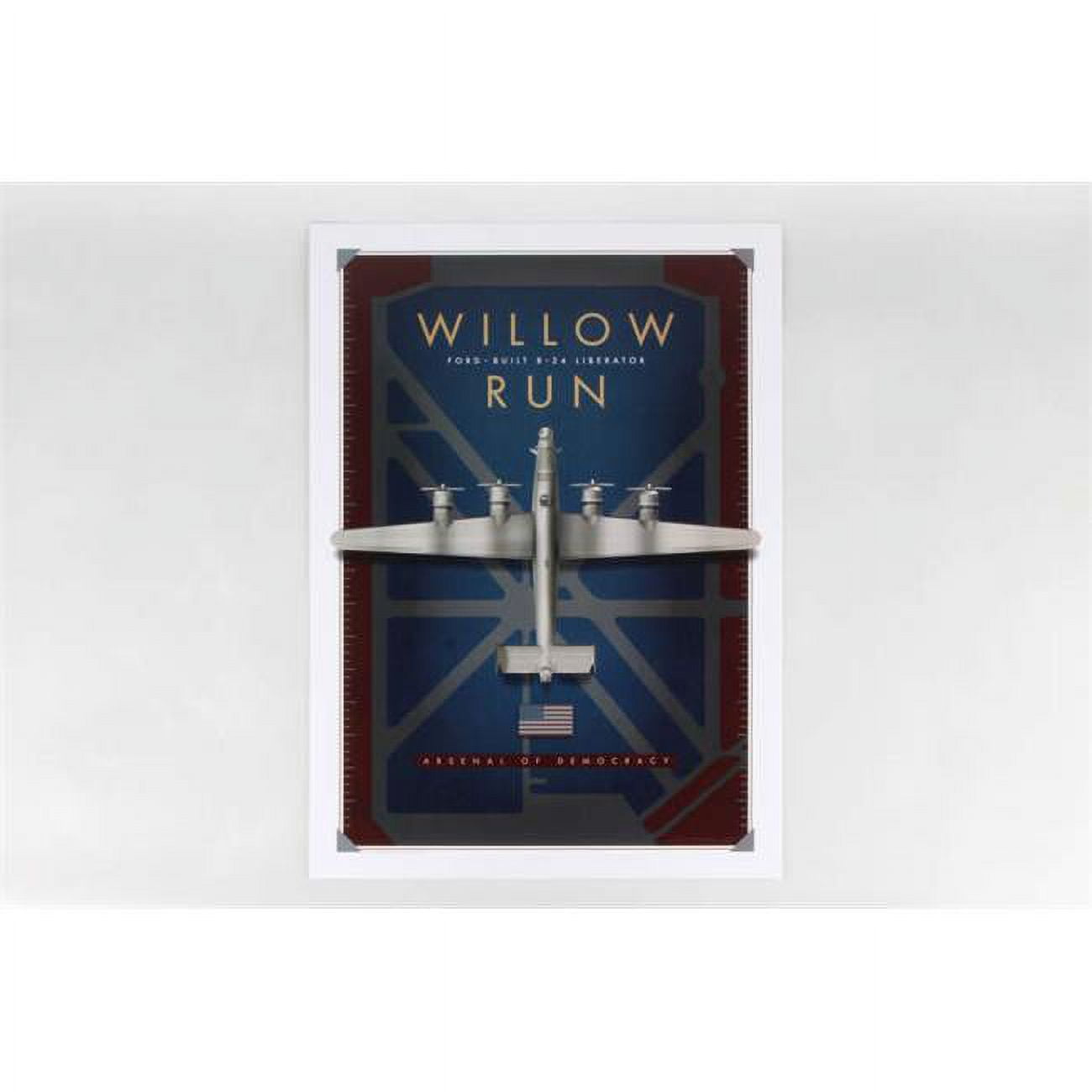 Jetage Aviation Art Willow Run B-24 Model Plane Poster - 14 x 20 in ...