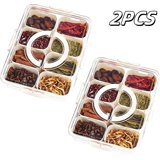 Jetcloudlive 2 PCS Divided Serving Tray with Lid and Handle Snackle Box ...