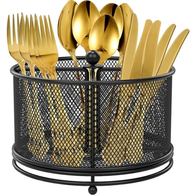 Jetcloudlive 360°Utensil Caddy Kitchen Utensil Holder, Metal Utensil ...