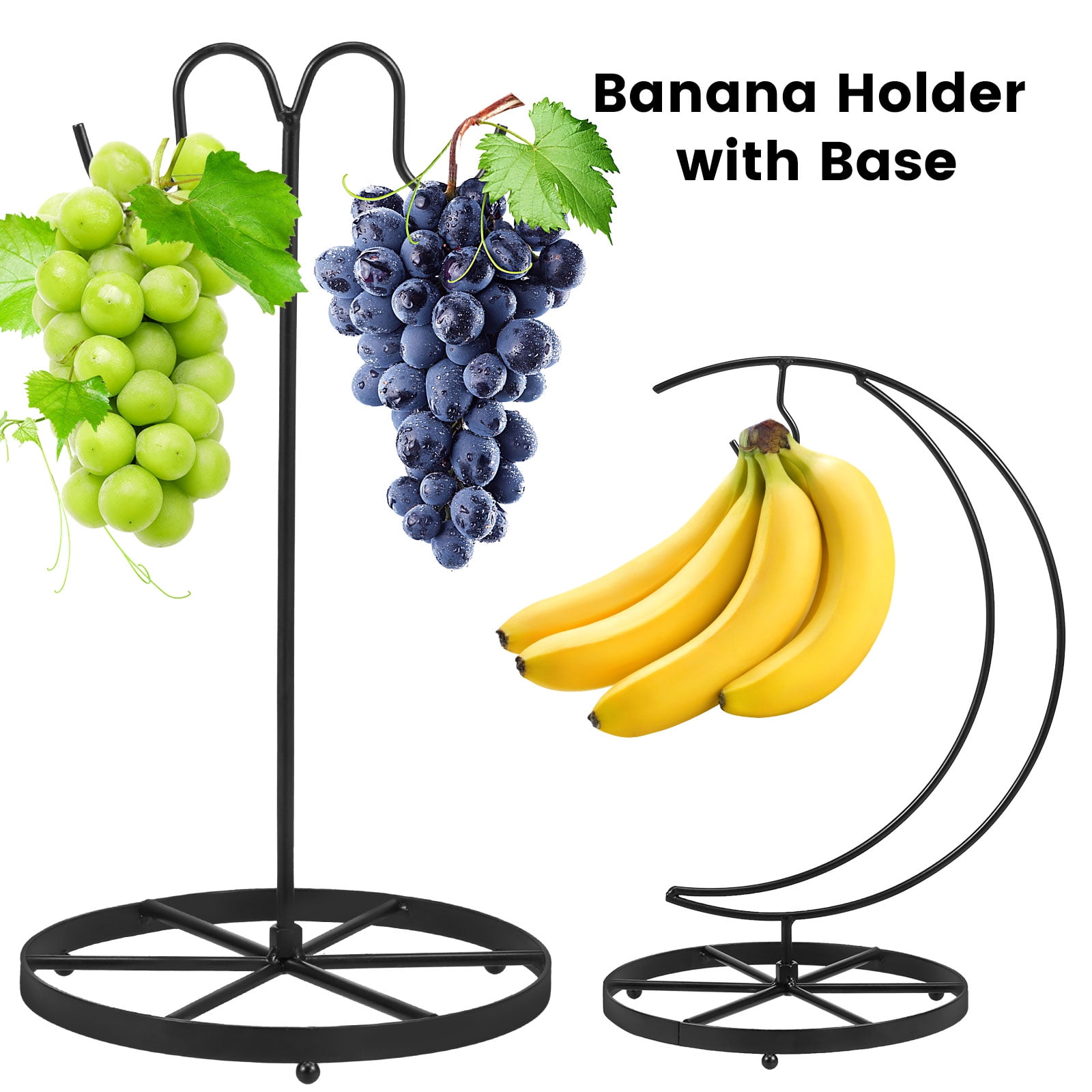Jetcloudlive Double Hooks Standing Banana Holder with Base,Banana ...
