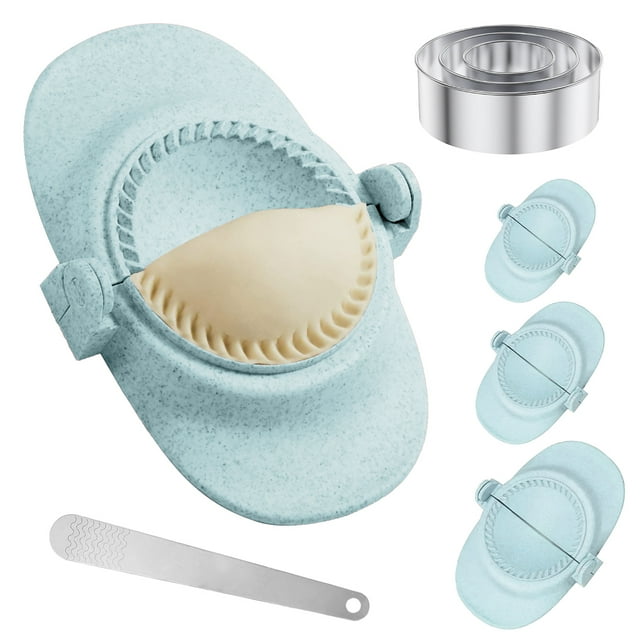 Jetcloudlive 7PCS Dumpling Maker Set - Empanadas Press Mold with Dough ...