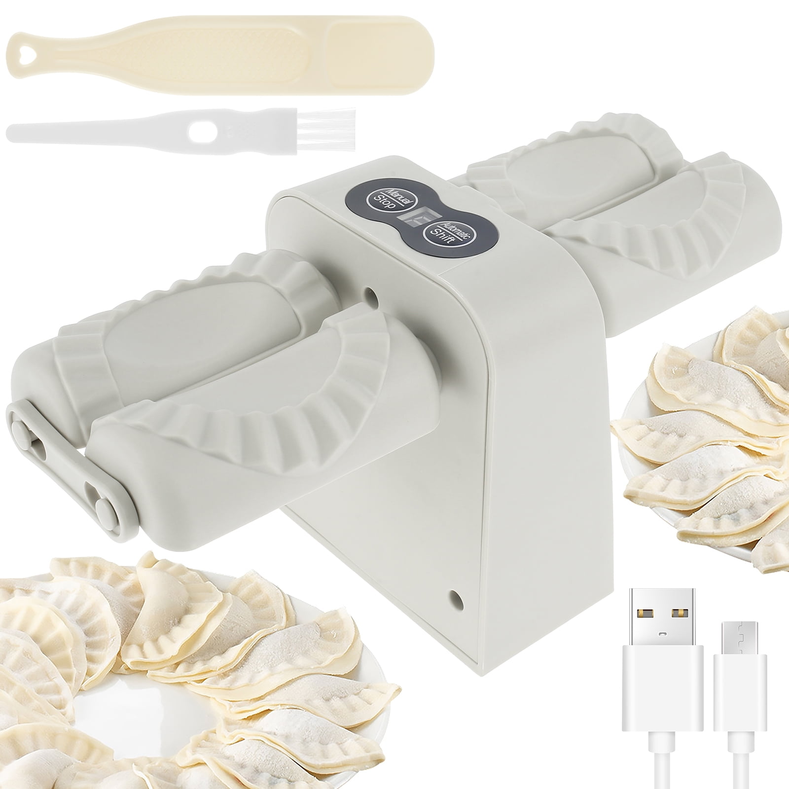 Jetcloudlive Electric Dumpling Maker Machine, Double Head, Non-Slip, 2 ...