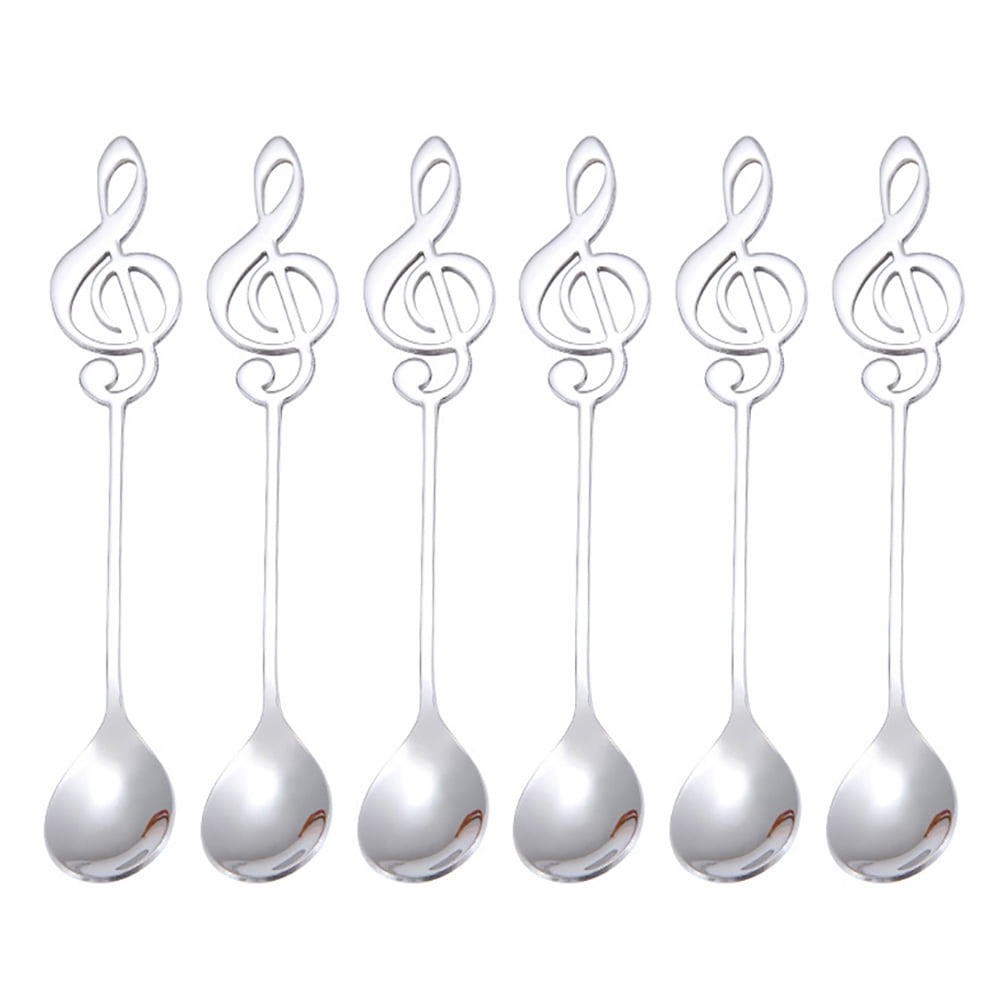 Jetcloudlive Music Note Spoons Stainless Steel Teaspoons Musical Shaped ...