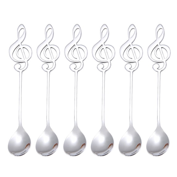 Jetcloudlive Music Note Spoons Stainless Steel Teaspoons Musical Shaped ...