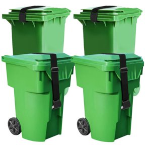 TrashTrainer Trash Can Hauler, Garbage Can Towing Straps, Works with ...