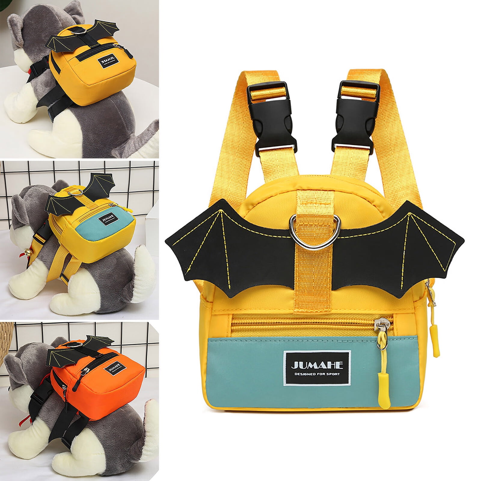 Jetczo Dog Backpack Harness Hiking Backpacks Adjustable Puppy With Poop ...