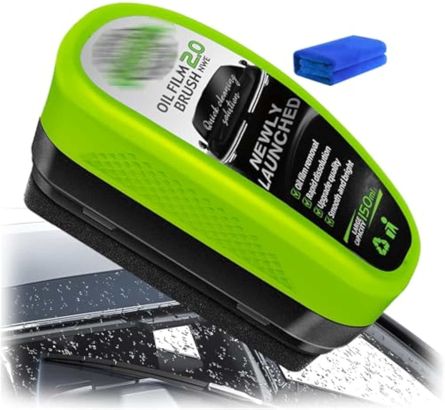 Jetdryshop Glass Cleaner, Oil Film Cleaning Brush for Car Windows ...