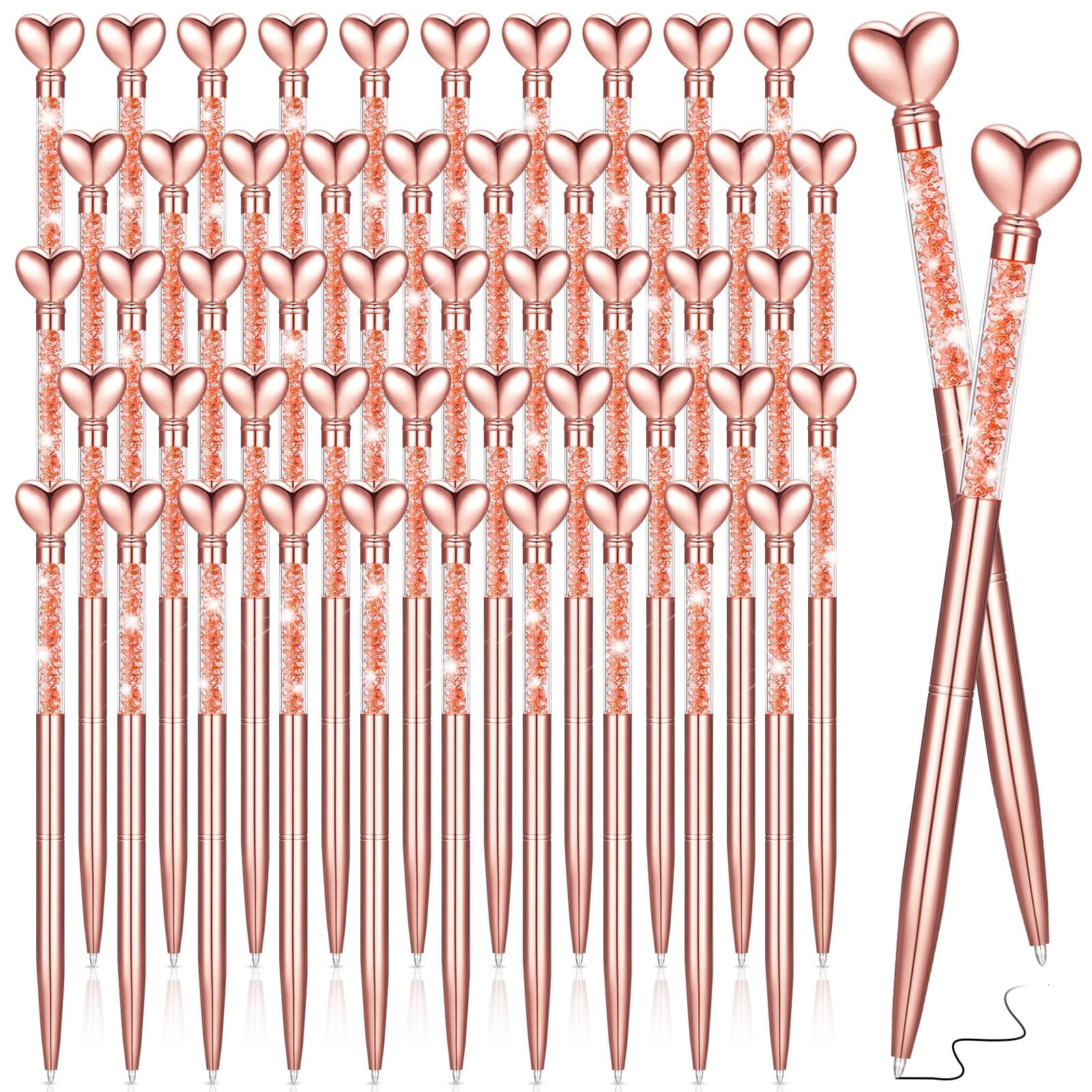 Jetec 50 Pcs Heart Shaped Ballpoint Pens Bulk Valentine's Day Gifts ...