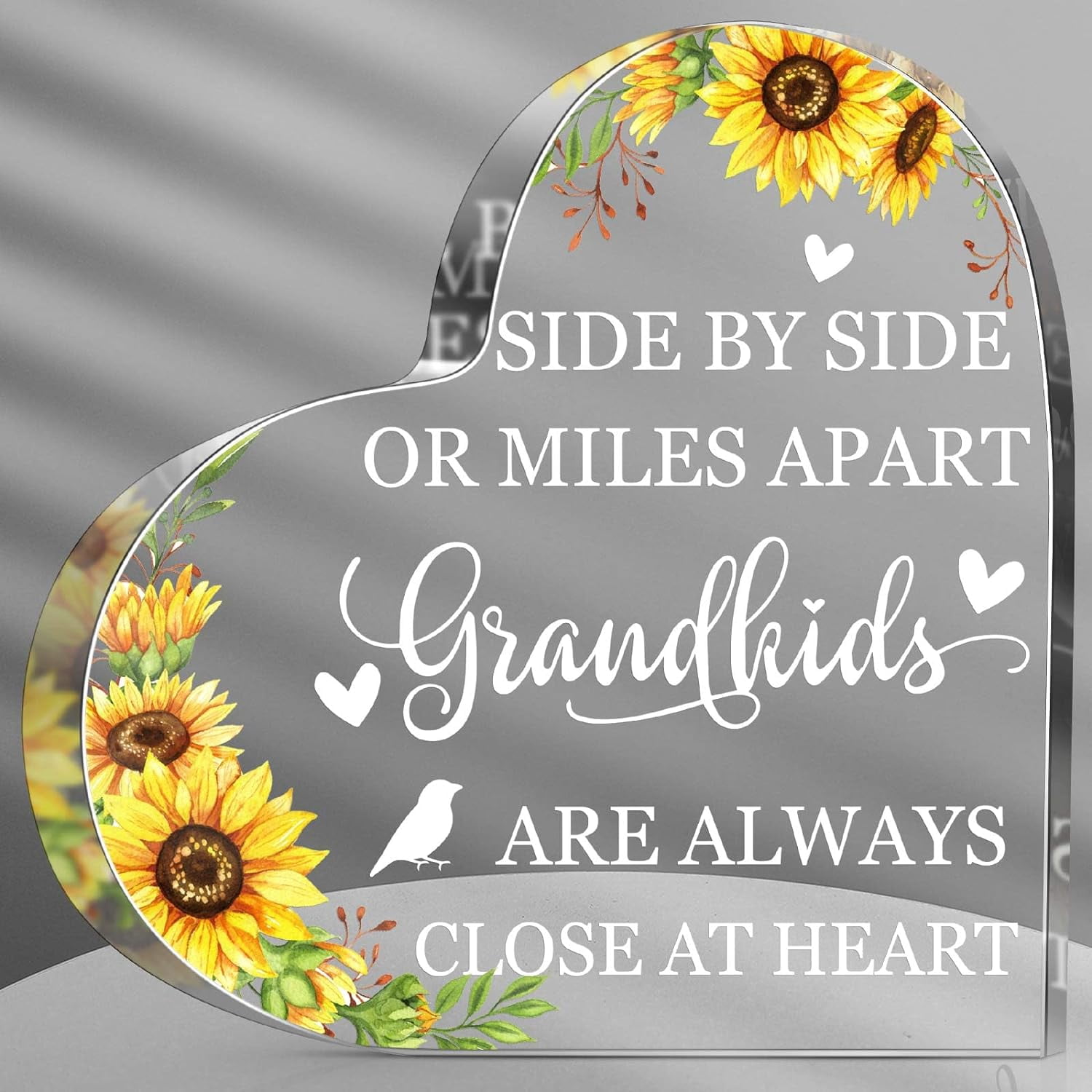 Jetec Grandma Gift Grandma Birthday Gift Acrylic Heart Shape Butterfly ...