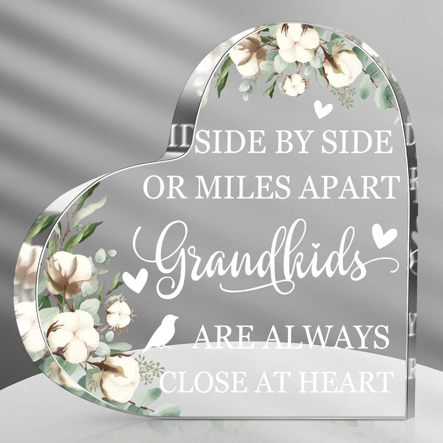 Jetec Grandma Gift Grandma Birthday Gift Acrylic Heart Shape Butterfly ...