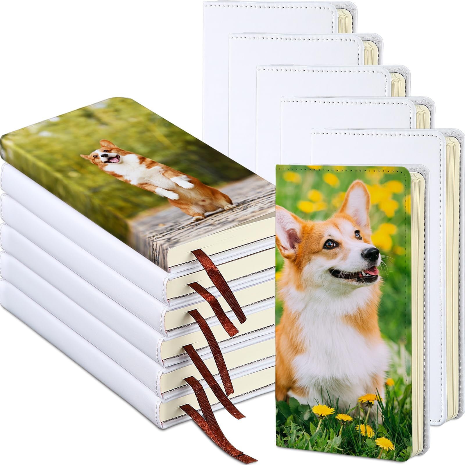 Jetec Sublimation Journal Blank Notebooks Faux Leather Journal ...