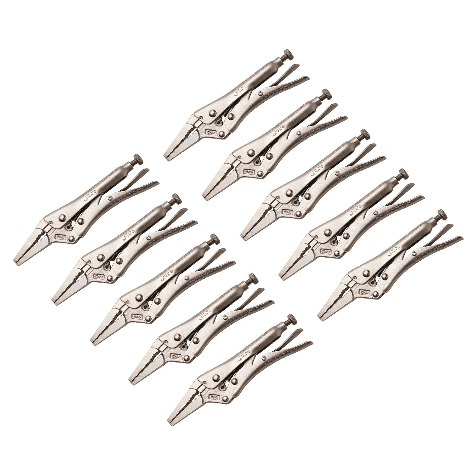 Jetech Straight Long Nose Locking Pliers, 6 Inch (150mm), 10 Pack ...