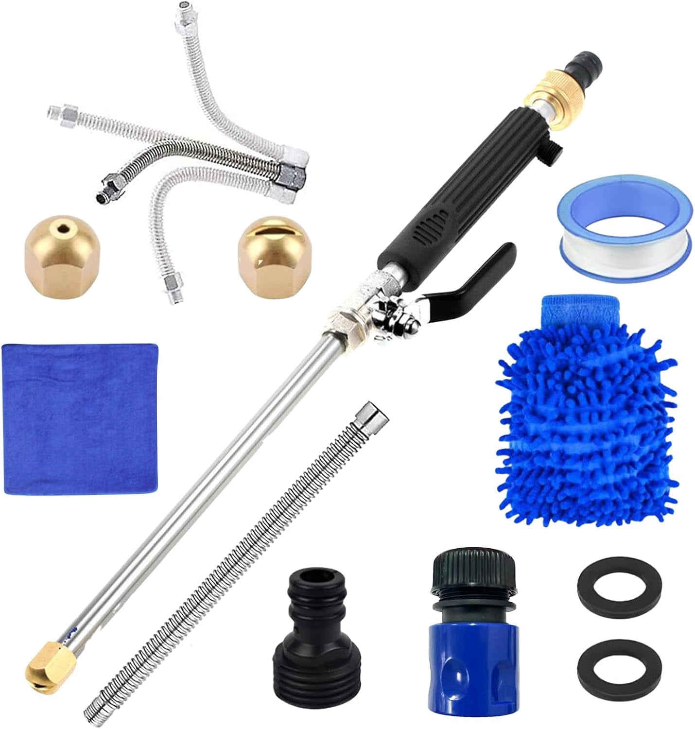 Jetflux Pressure Washer, With 2 Different Nozzles and Hose Connectors ...