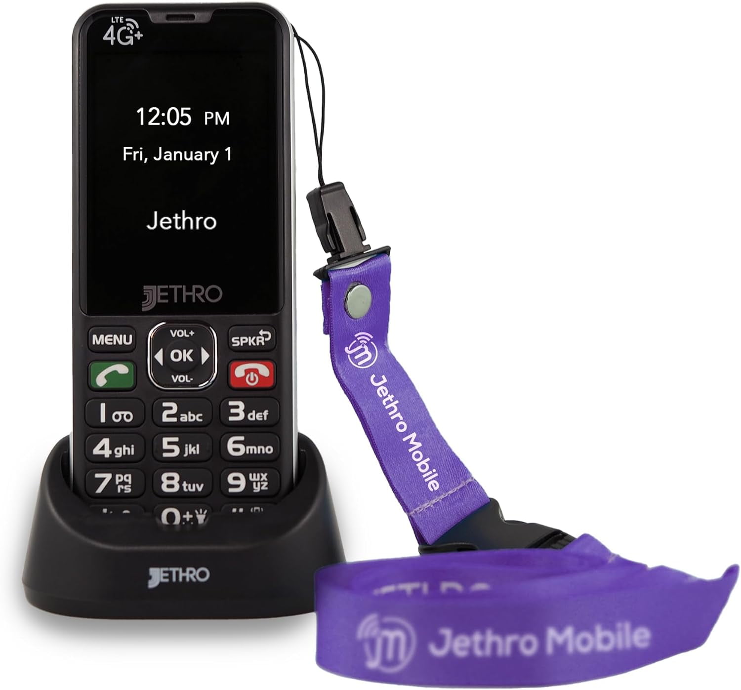 Jethro SC490 4G LTE Big Button Cell Phone for Seniors and Kids, Easy to ...