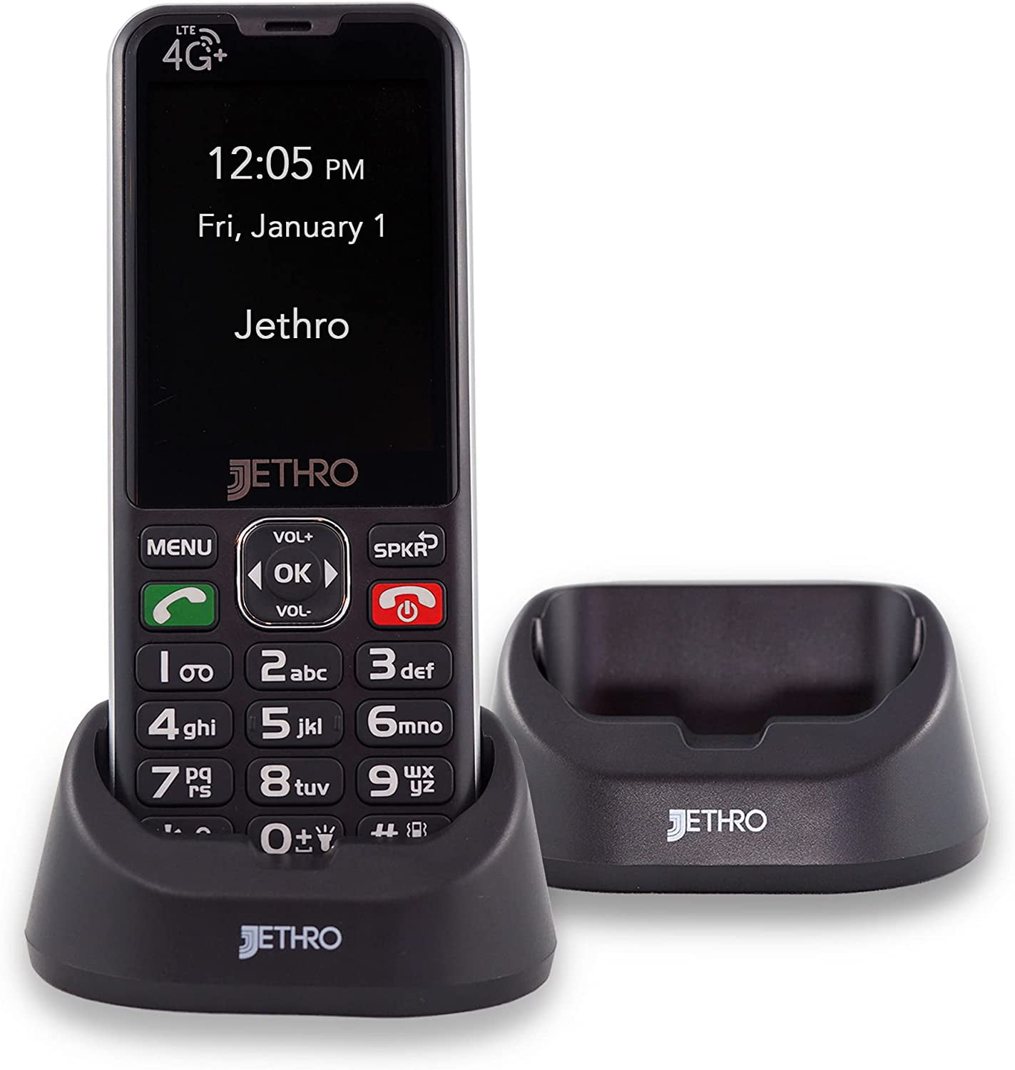 Jethro SC490 4G LTE Big Button Cell Phone for Seniors and Kids, Easy to ...