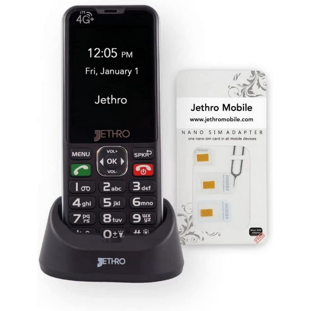 Jethro SC490 4G LTE Big Button Cell Phone for Seniors and Kids, Easy to ...