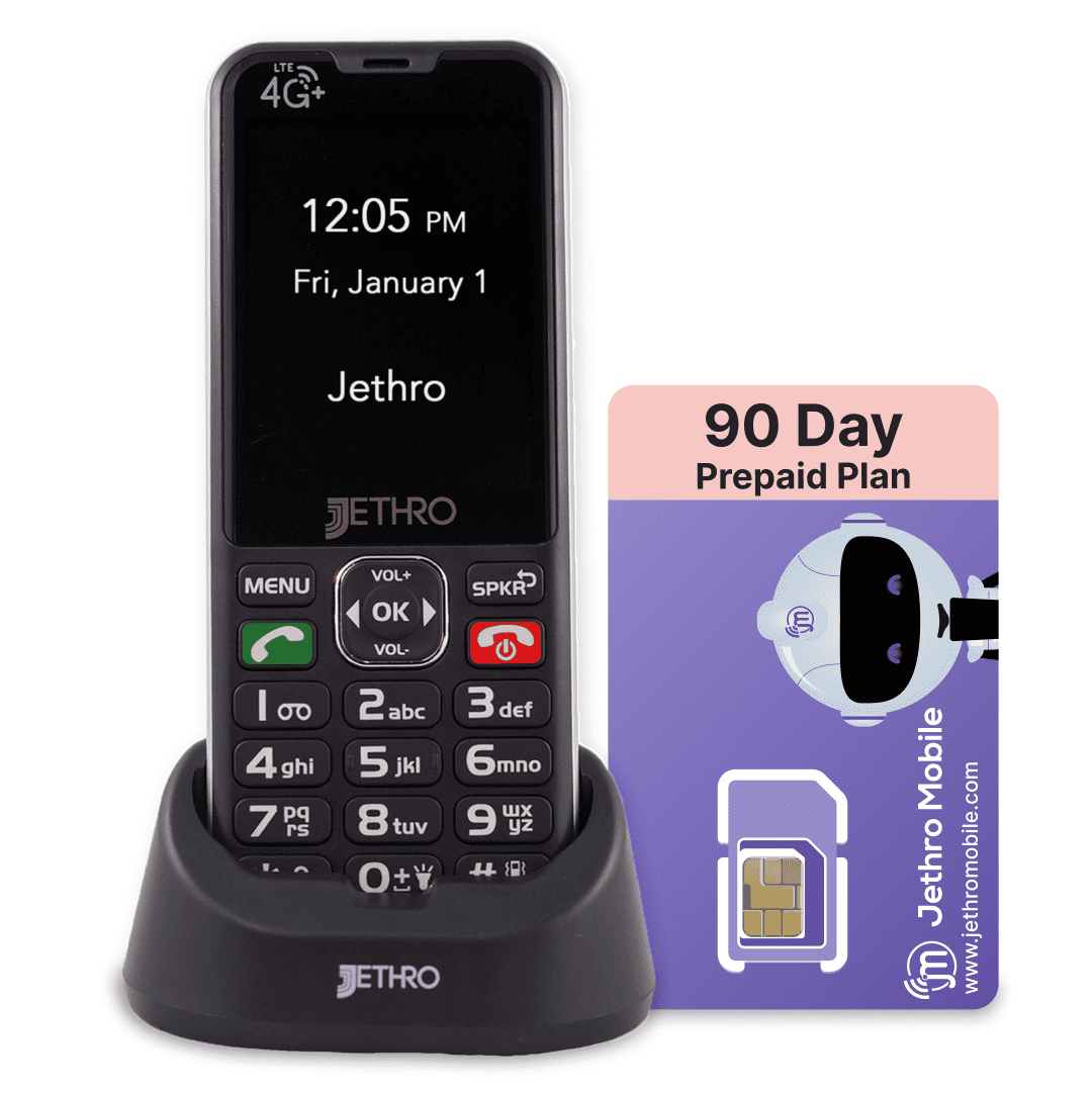 Jethro SC490 4G Unlocked Bar Style Senior and Kids Cell Phone and Phone ...