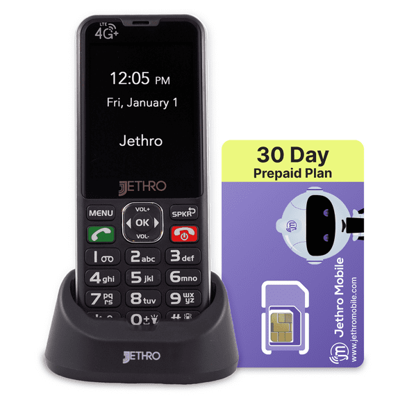 Jethro SC490 Big Buttons, Simple-to-Use, No-Contract Cell Phone for ...
