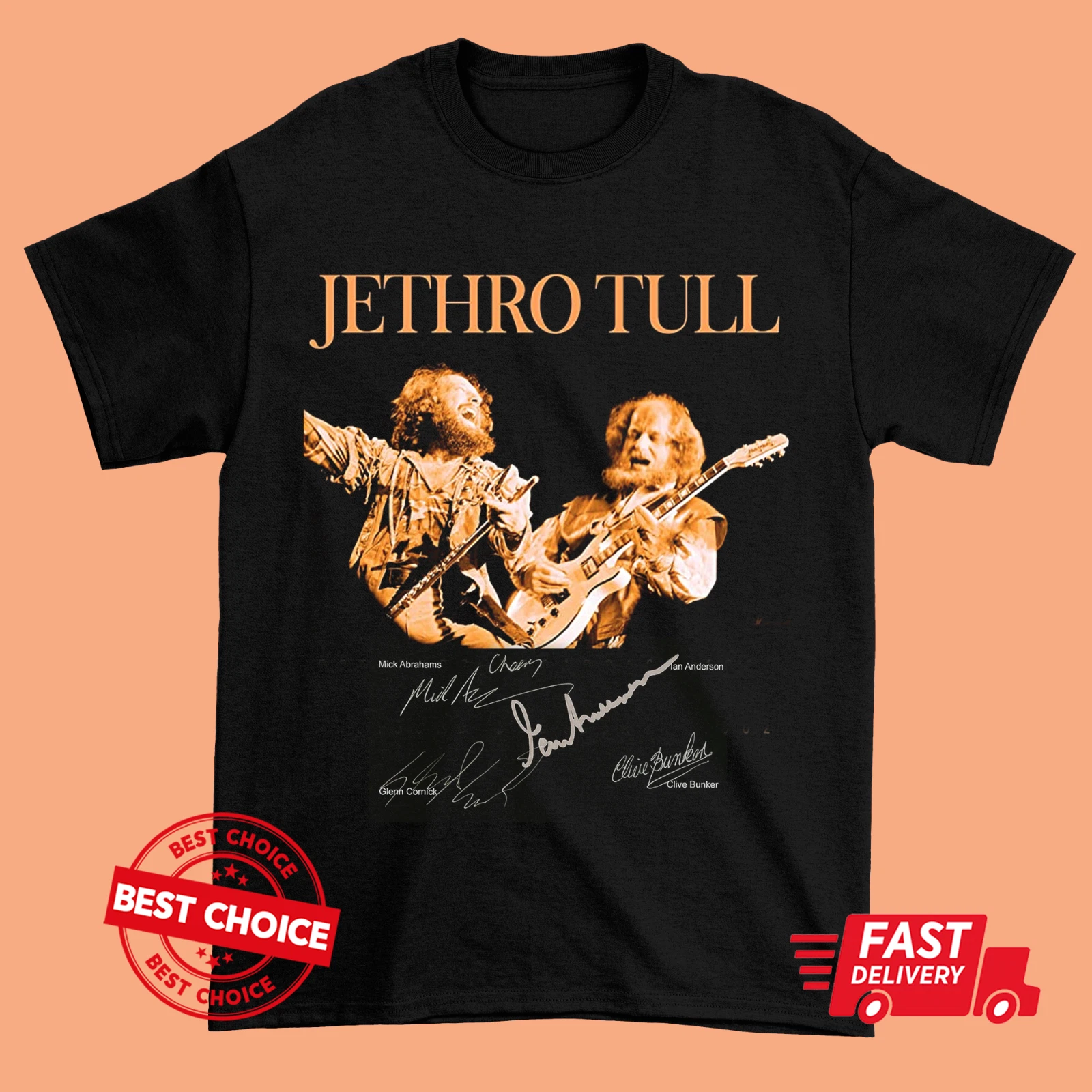 Jethro Tull Men Black T Shirt S-3XL - Walmart.com