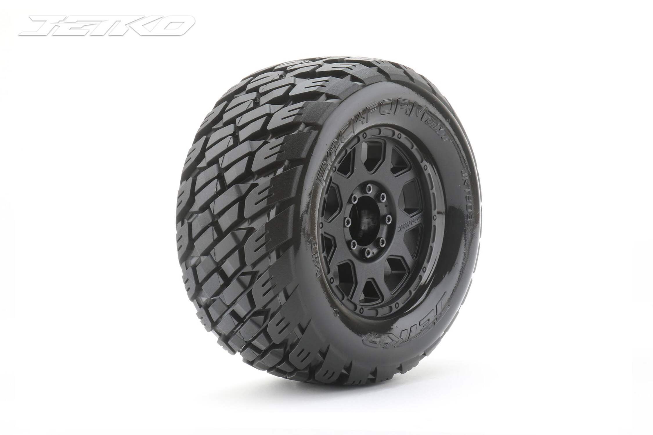 Jetko Tires 1803CBMSGBB2 1/8 Mt 3.8 Rockform Tires Mounted On Black ...