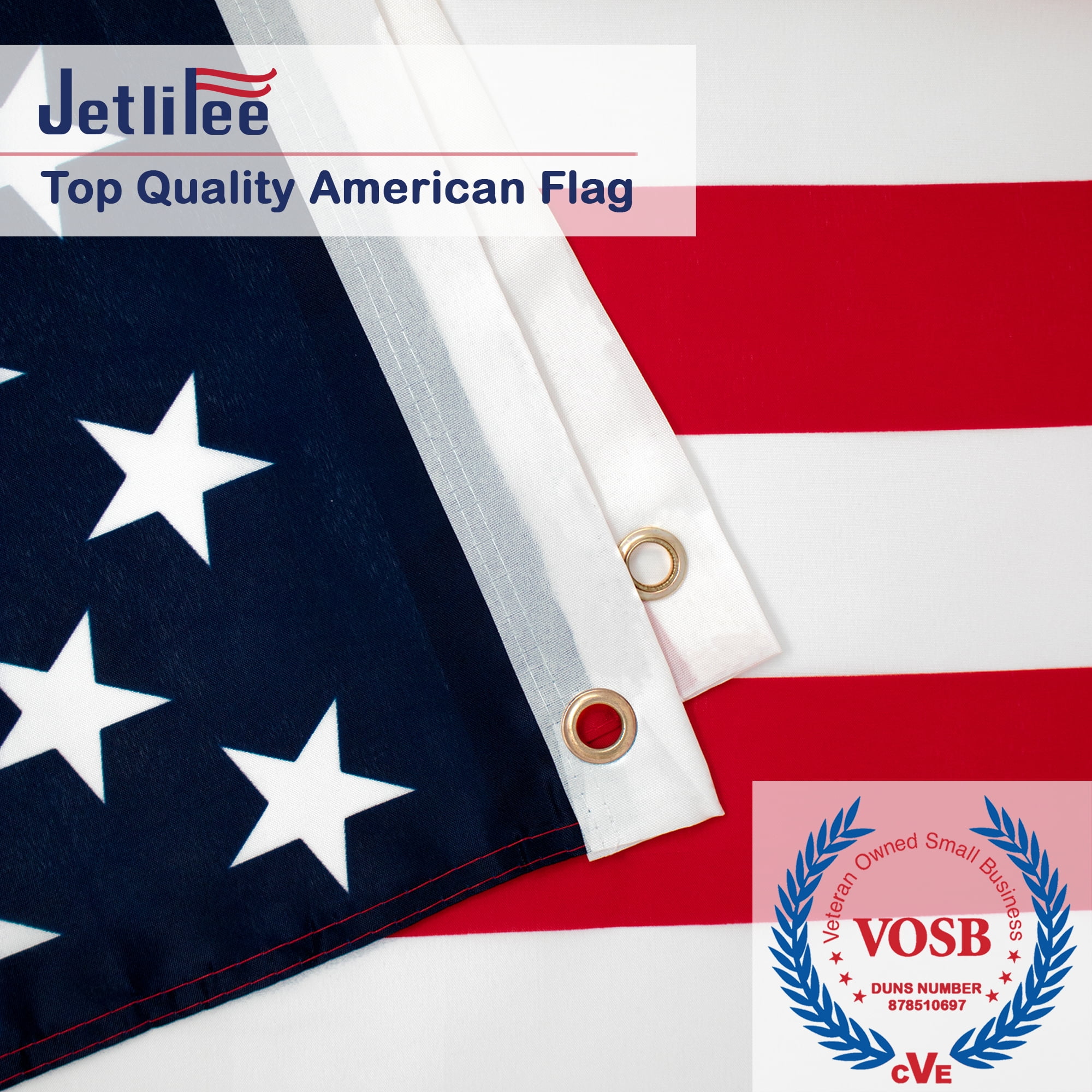 Jetlifee 3x5 Ft American Flag, Printed 150D Polyester Stars and Stripes ...