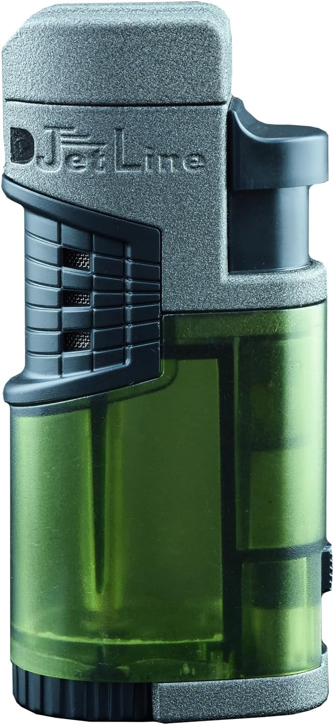 Jetline Mr. Fatboy - Green/Stone Gray - Quad Jet Flame Cigar Lighter ...