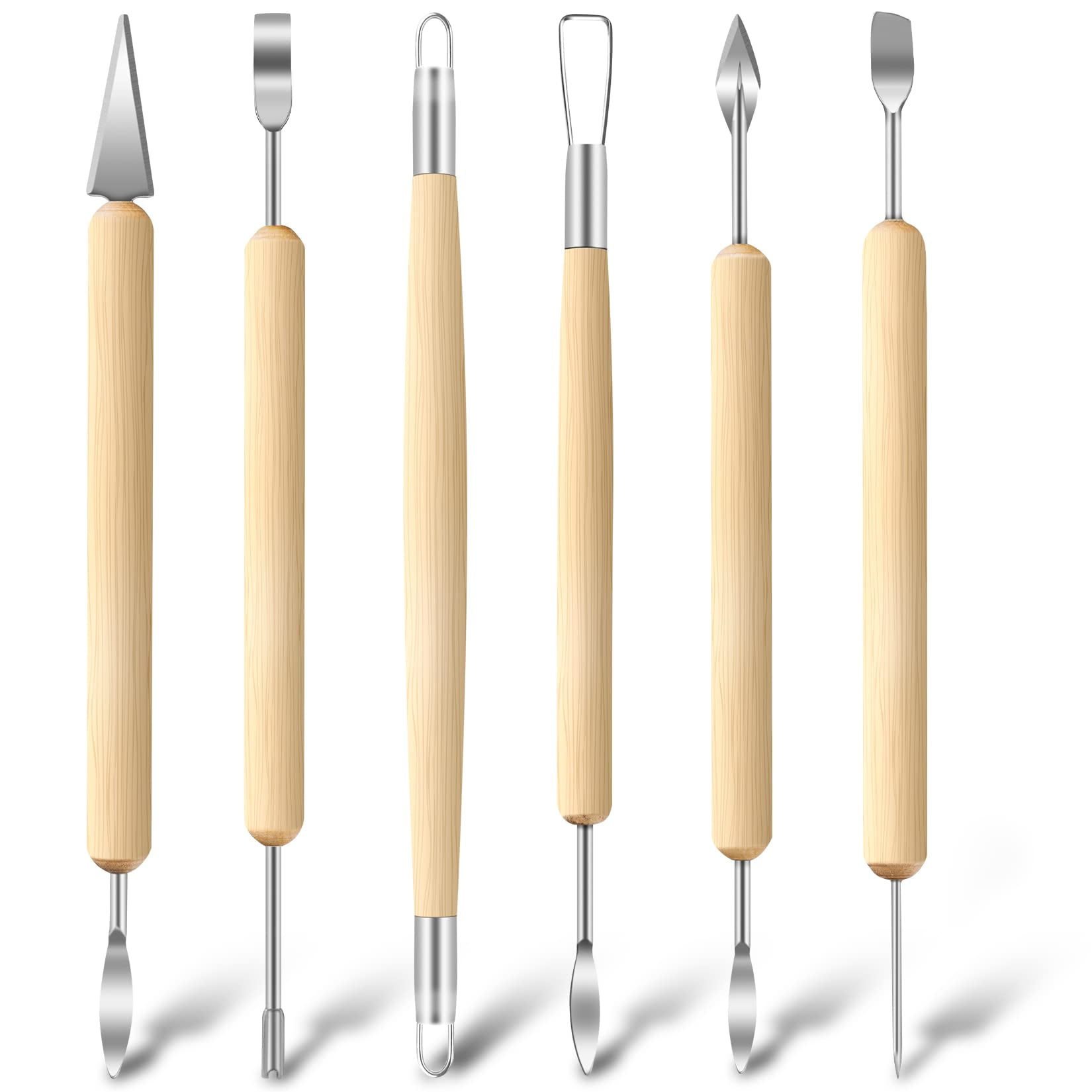 Jetmore 6 Pack Clay Tools Kit, Pottery Tools & Sculpting Tools, Polymer ...