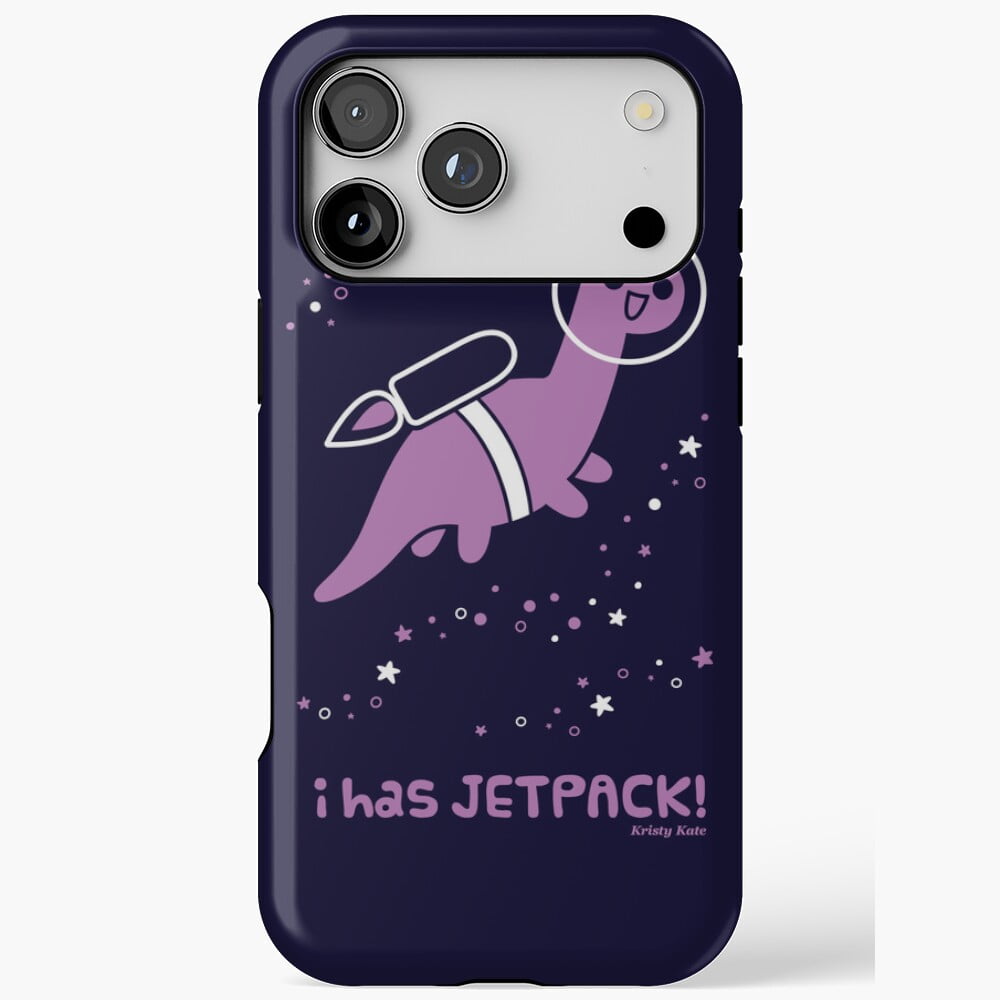 Jetpack Flying Purple Dinosaur Cartoon Artwork Phone Case Compatible ...