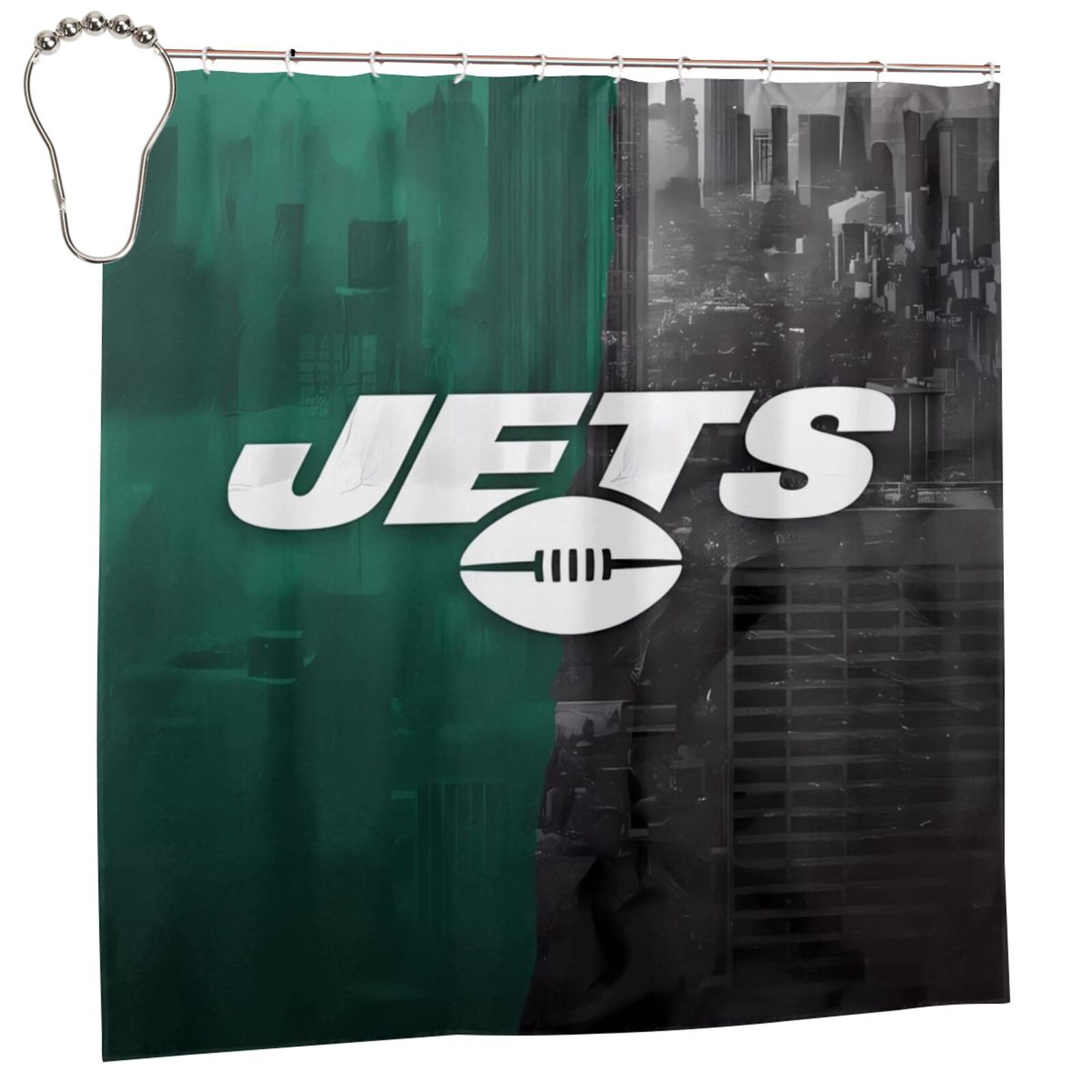 Jets Football Team Bathroom Shower Curtain 72x72 Inch Waterproof, High ...