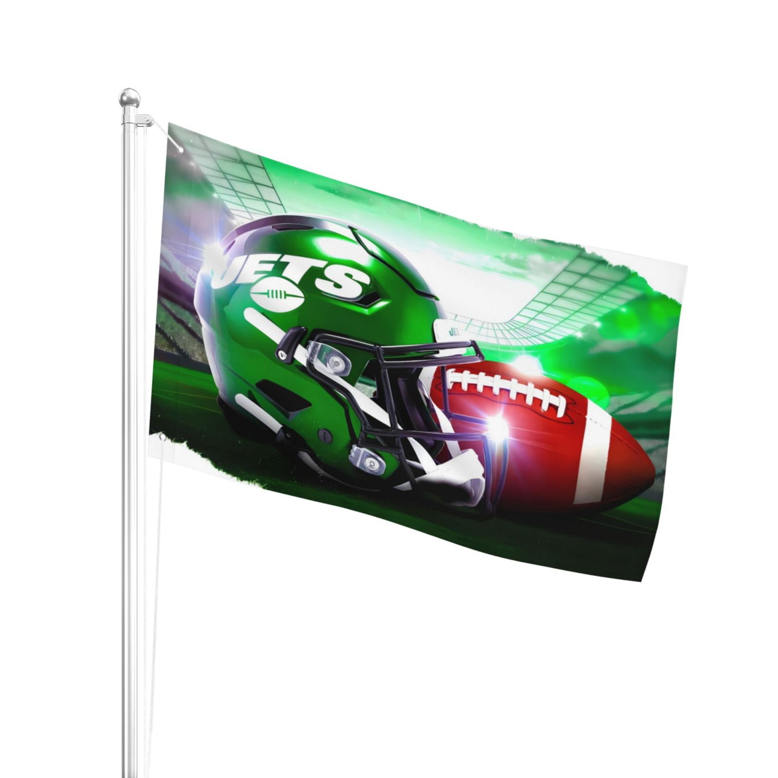 Jets Football Team Graphic 3-Ply Double Sided Flag 2x3ft in Vibrant ...