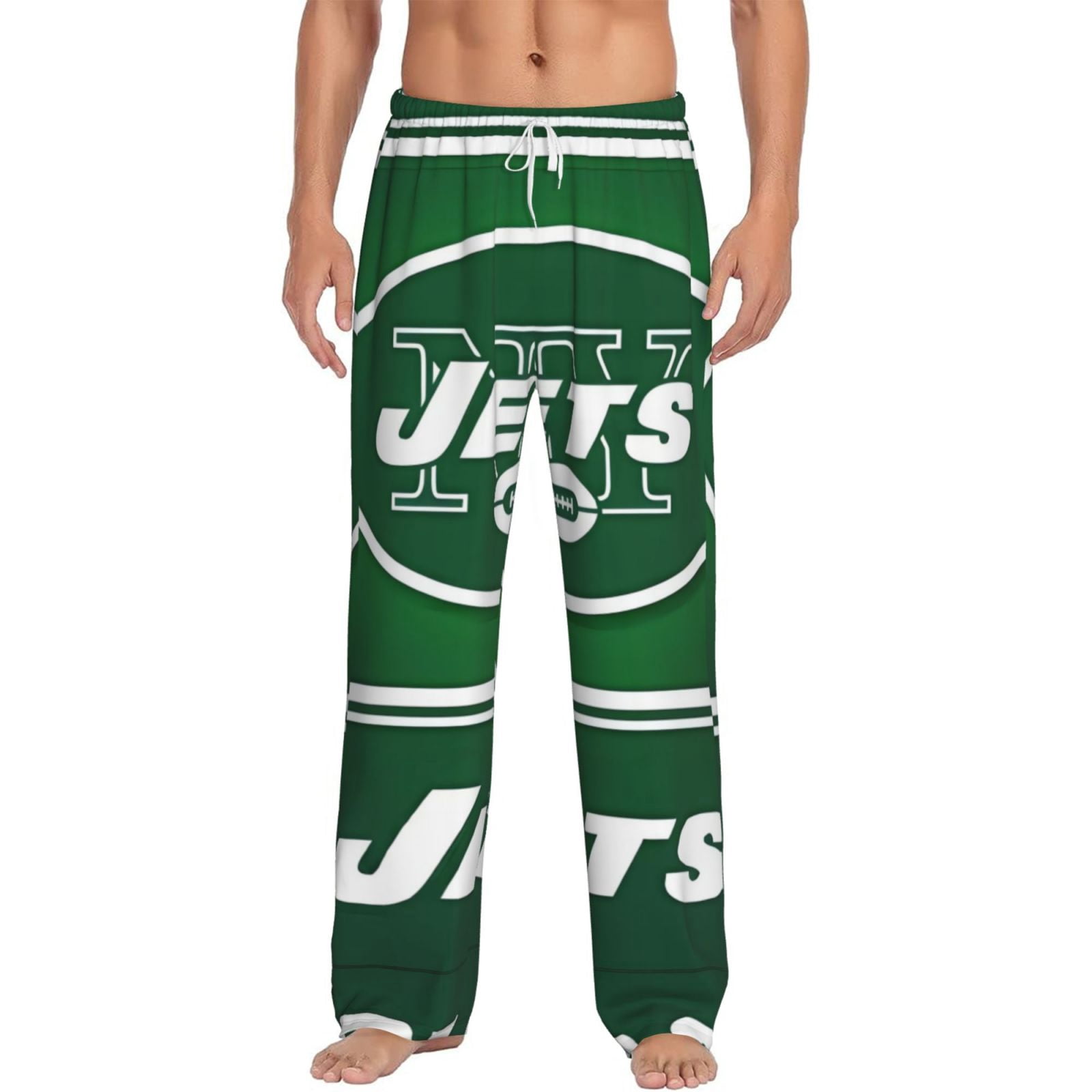 Jets Football Team Themed Men's Long Pajama Pants with Side Pockets ...