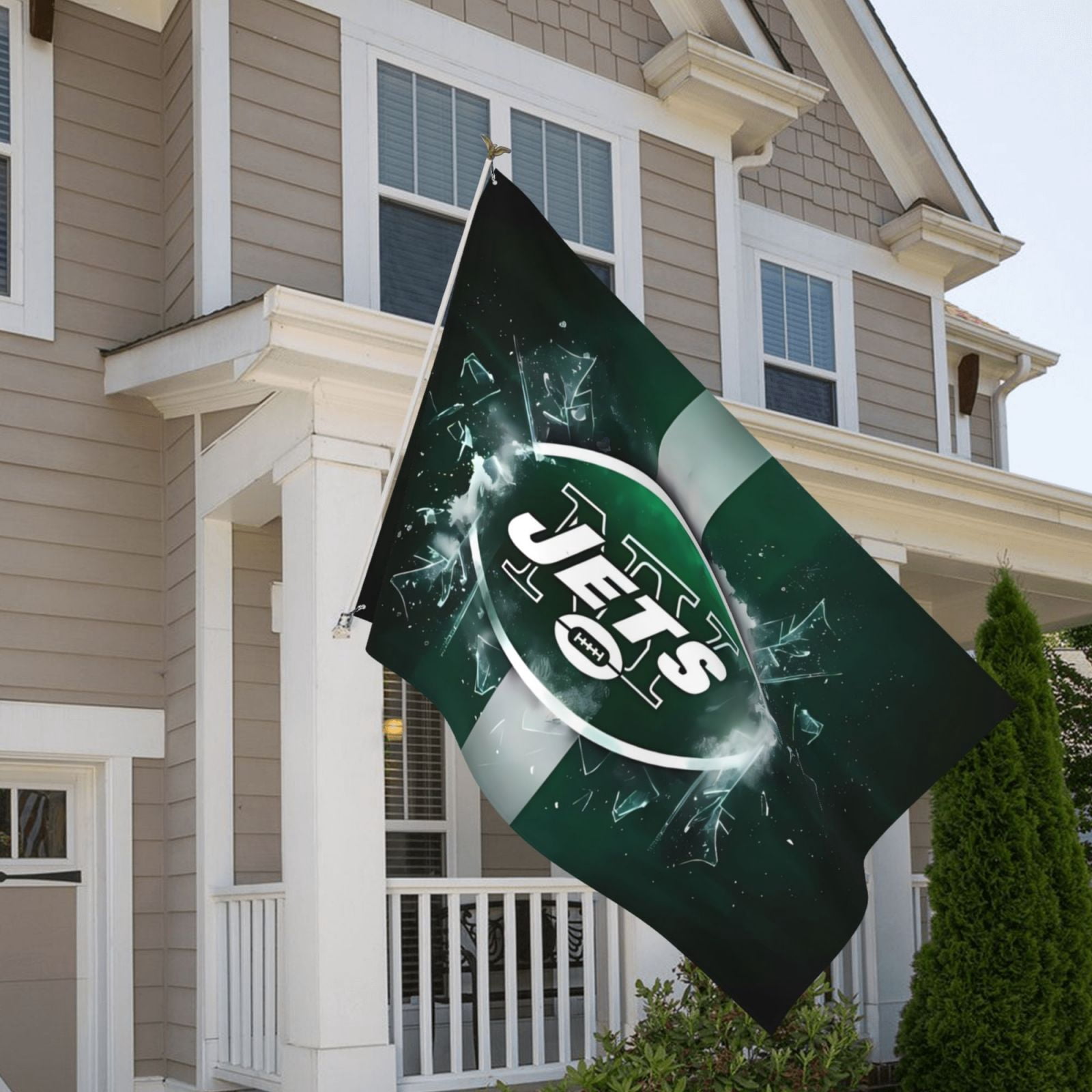 Jets Outdoor 5x8ft Football Team Flag - Lightweight, durable ...