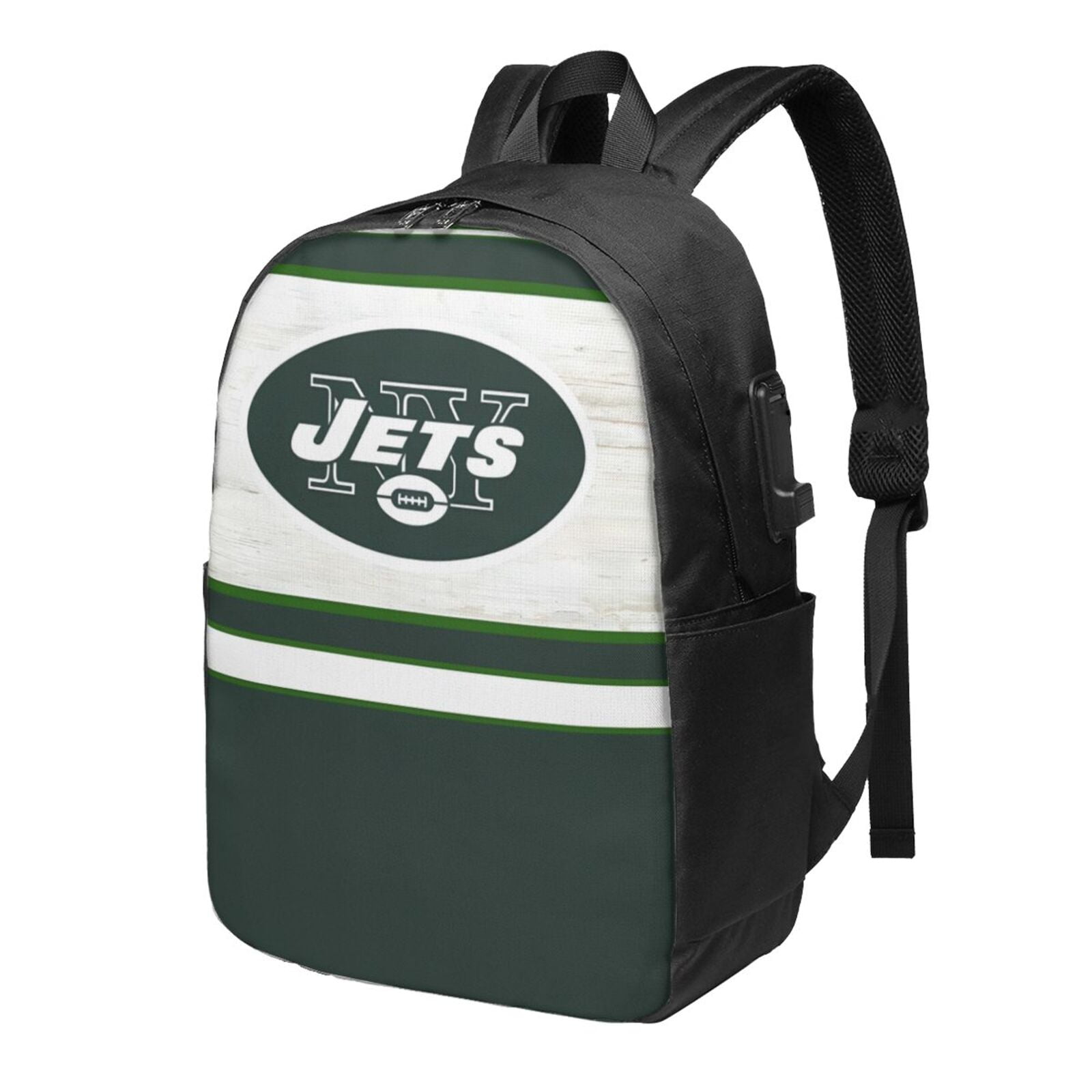 Jets USB Backpack 17 In Travel Laptop Backpack ,Men Women Large ...